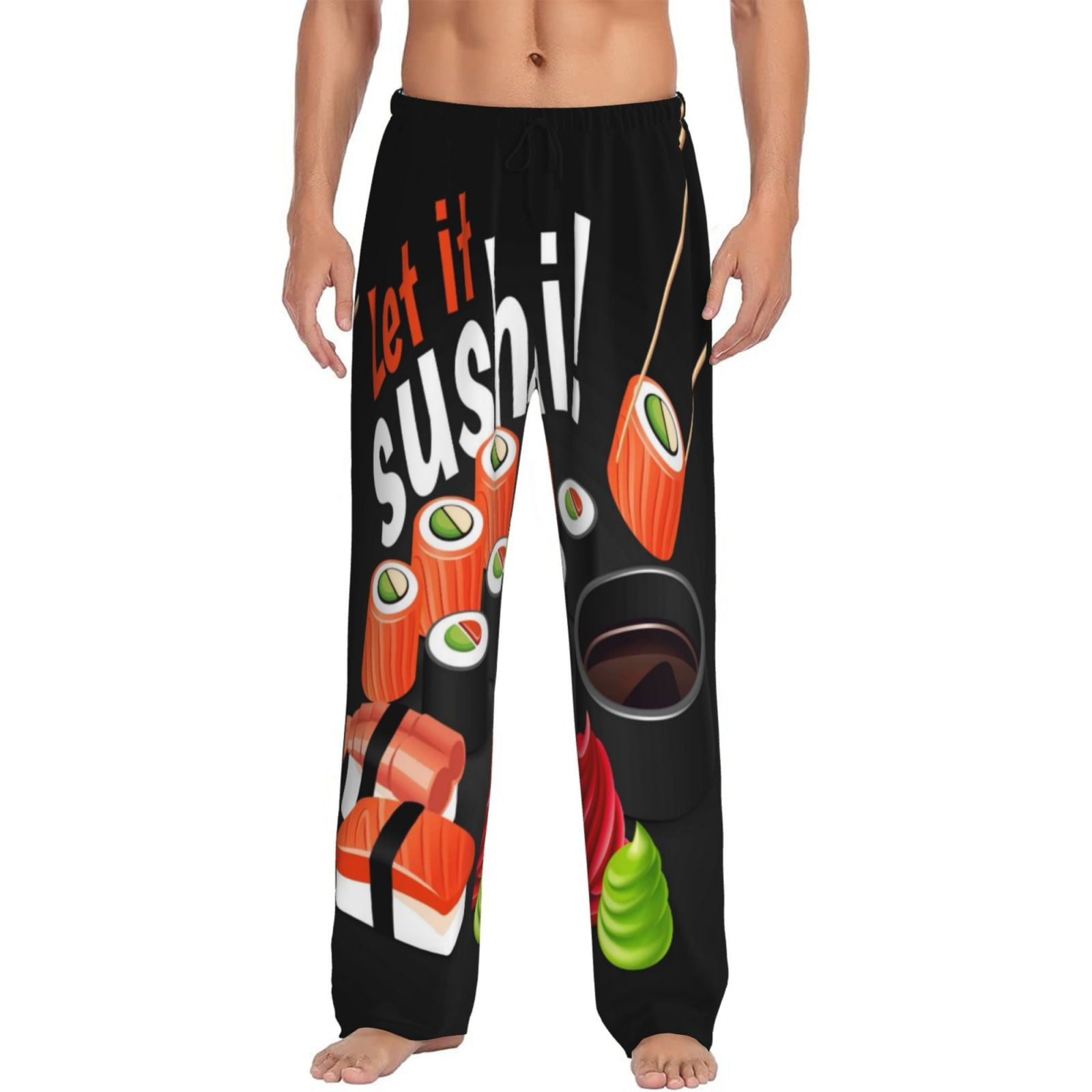 Disketp Sushi Men'S Pajama Pants - Ultra Soft Fleece Sleep And Lounge ...