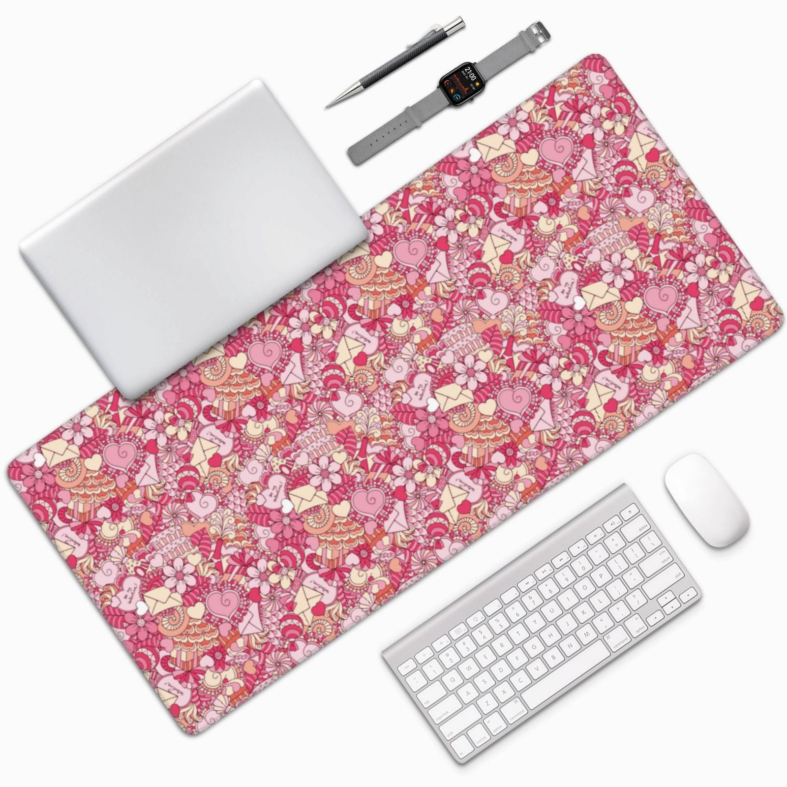 Disketp Sweet Gaming Mouse Mat Long Extended Mouse Pad Desk Mat Non ...