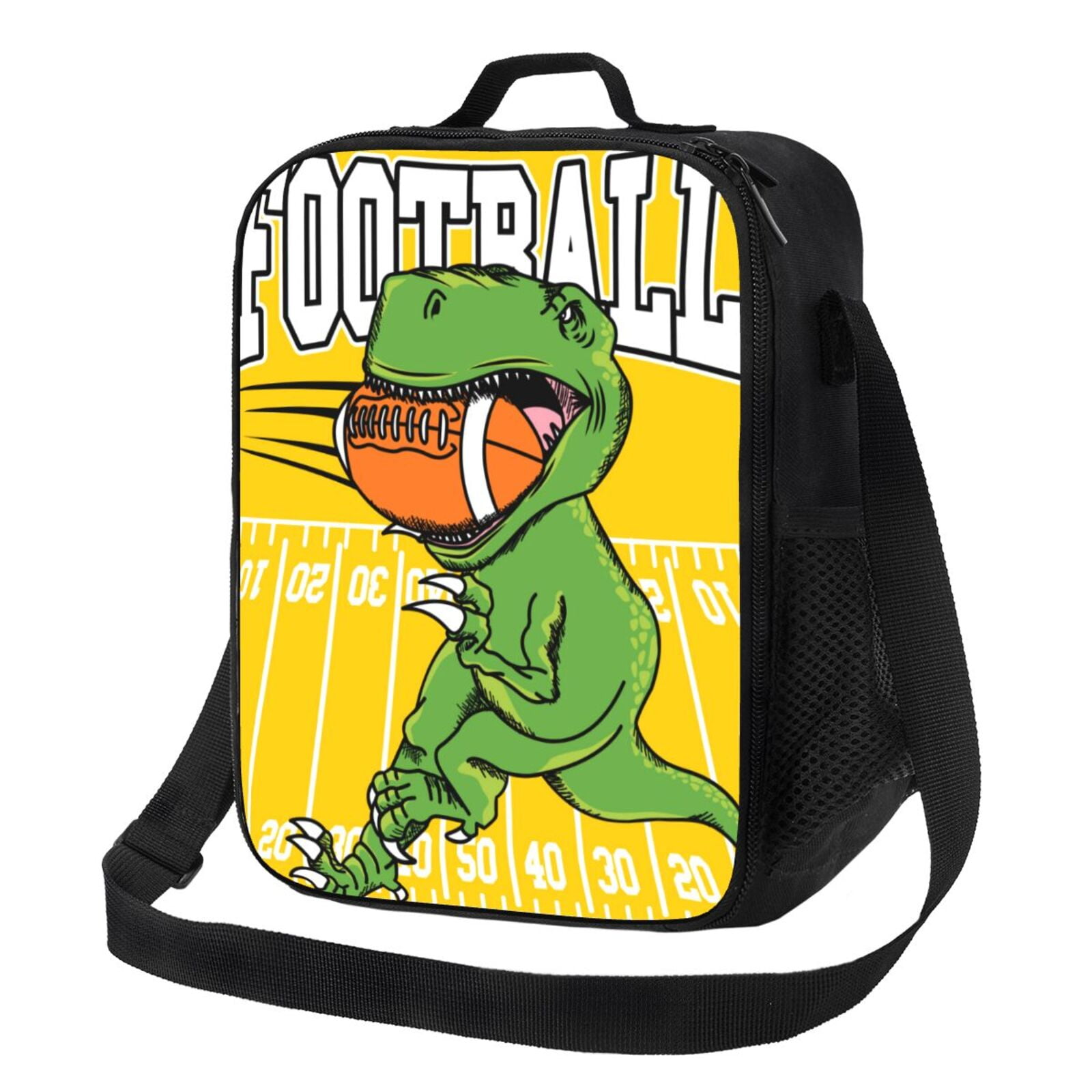 Disketp T-Rex Playing Football Insulated Lunch Bag Lunch Box - Lunch ...