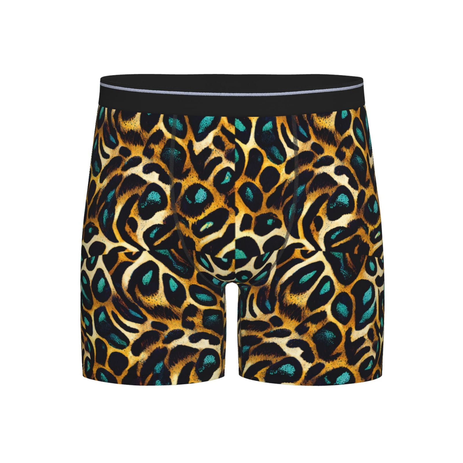Disketp Teal Leopard Men's Boxer Briefs Men’s Underwear Boxer Briefs ...