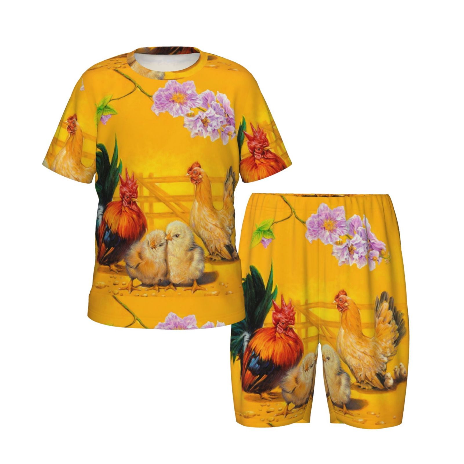 Disketp The Chicken Family for Kids Short Sleeve Pajamas Kids Summer ...