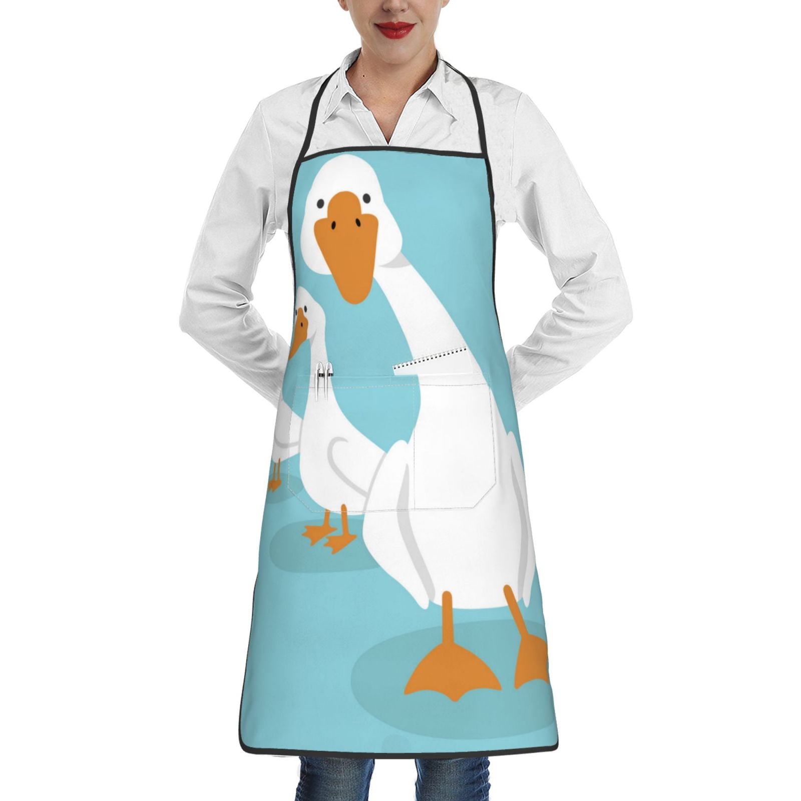 Disketp Three White Geese Kitchen Apron with adjustable Aprons for ...