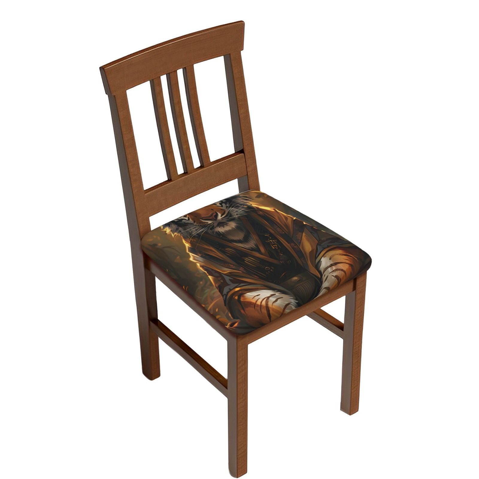 Disketp Tiger In The Fallen Leaf Forest for Square Chair Cushion Covers ...