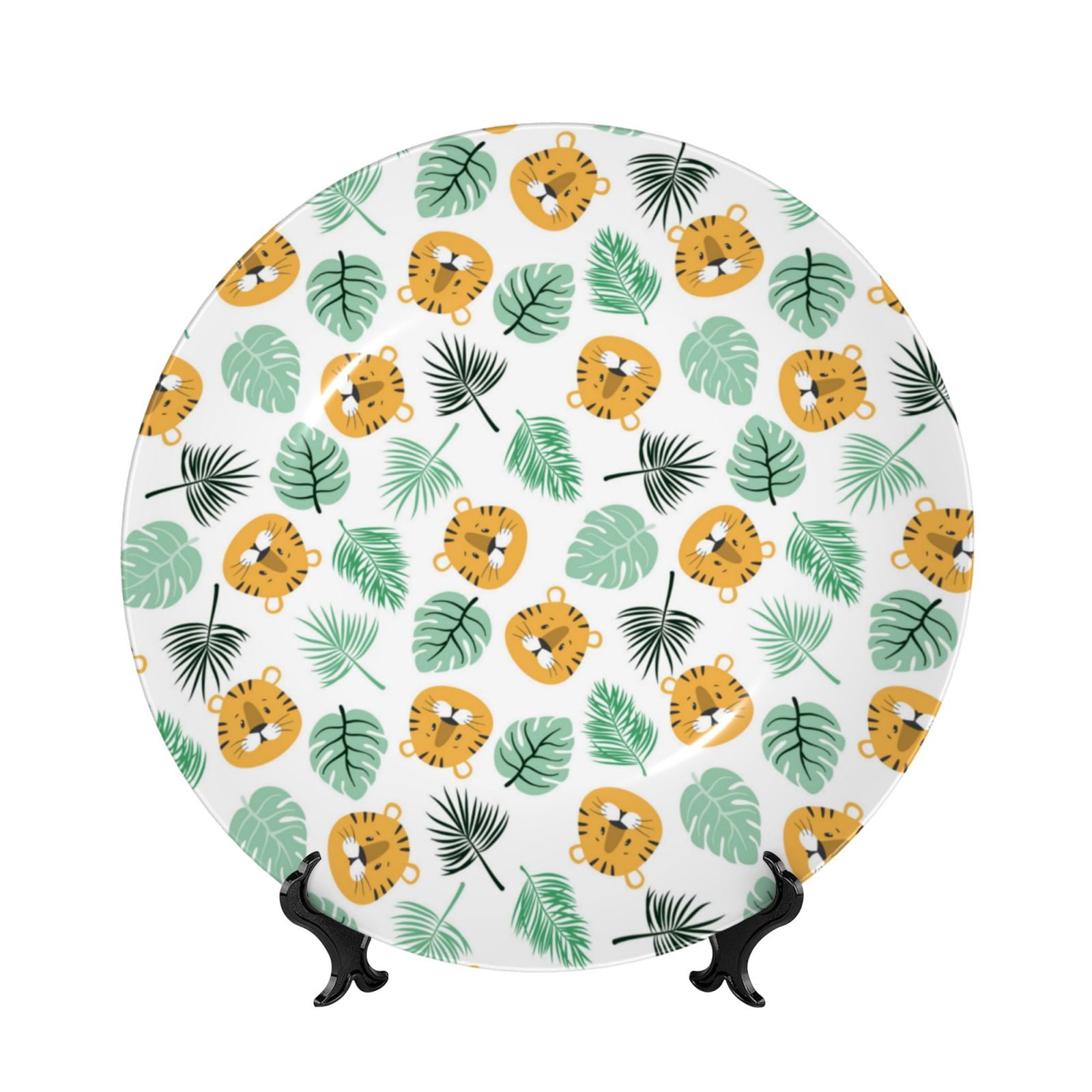 Disketp Tiger Leaves Ceramic Plate Dinner Plates Bone China Decorative ...