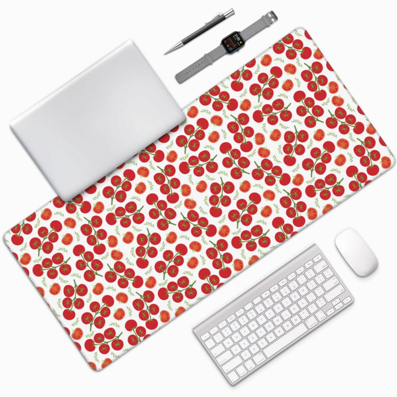 Disketp Tomato Gaming Mouse Mat Long Extended Mouse Pad Desk Mat Non ...