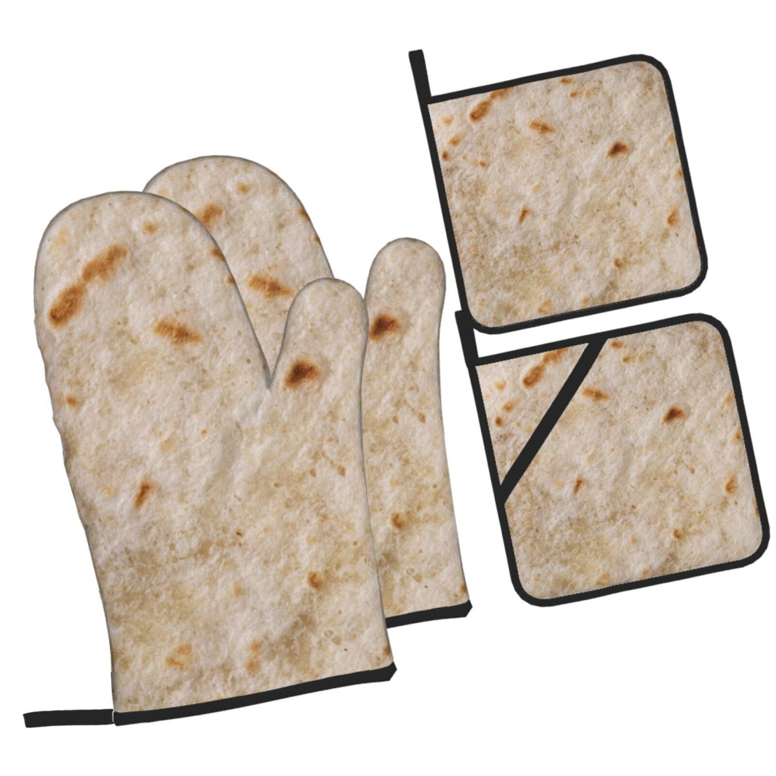 Disketp Tortilla Oven Mitts and Potholders BBQ Gloves-Oven Mitts and ...