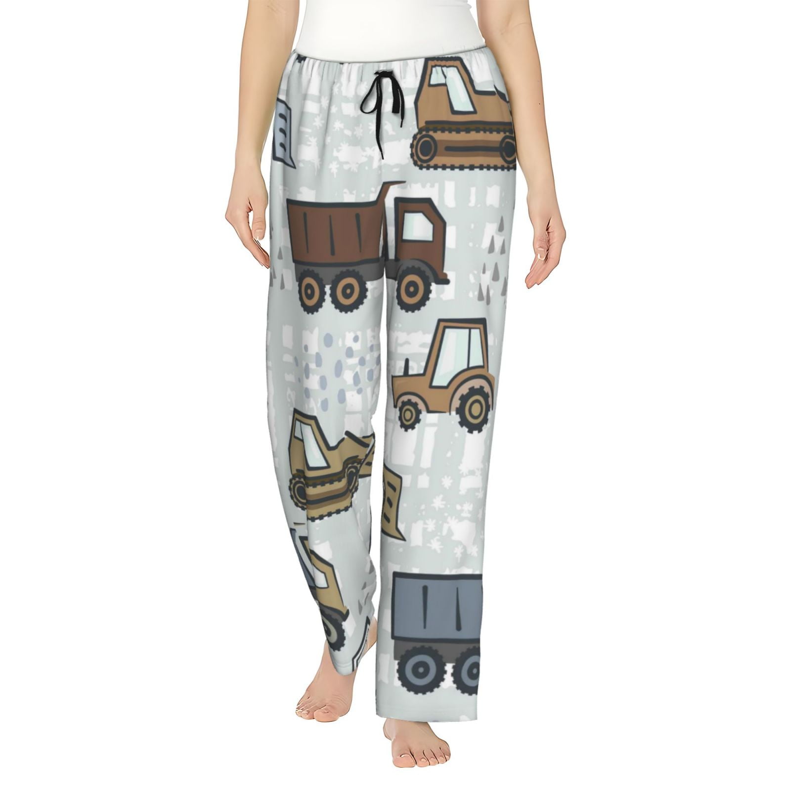 Disketp Tractor And Dumper Print Women'S Comfy Pajama Pants Casual ...