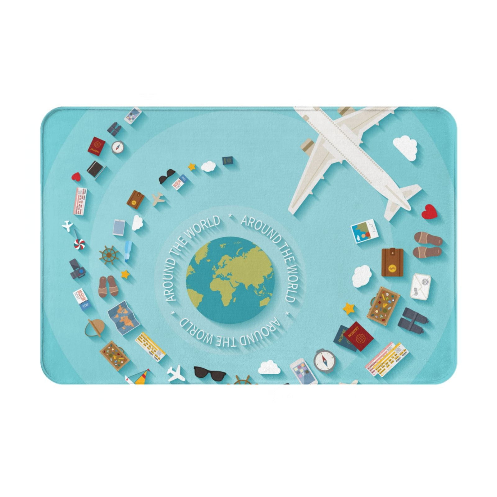 Disketp Travelling On Airplane Mat For Front Door Outside - Doormat ...