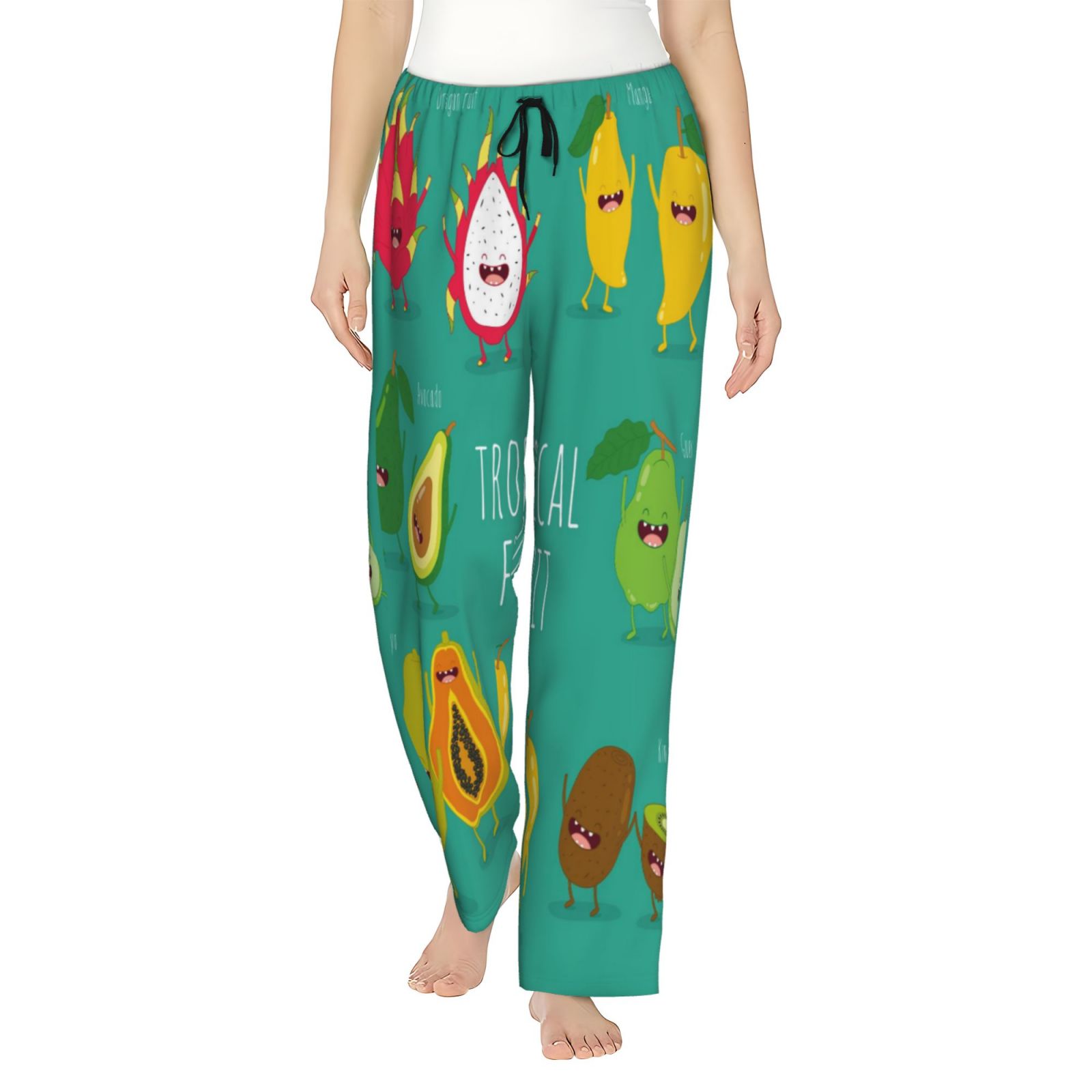Disketp Tropical Fruit Print Women'S Comfy Pajama Pants Casual ...