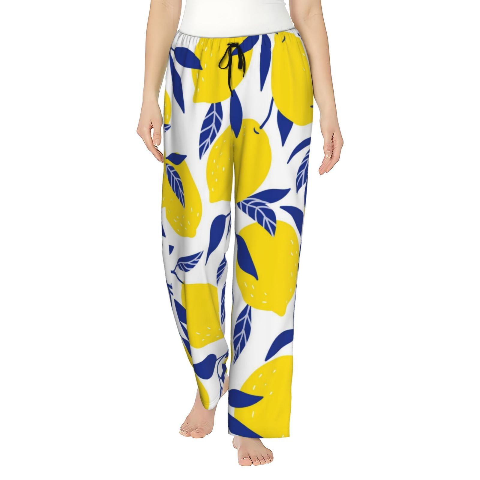 Disketp Tropical Lemon Print Women'S Comfy Pajama Pants Casual ...