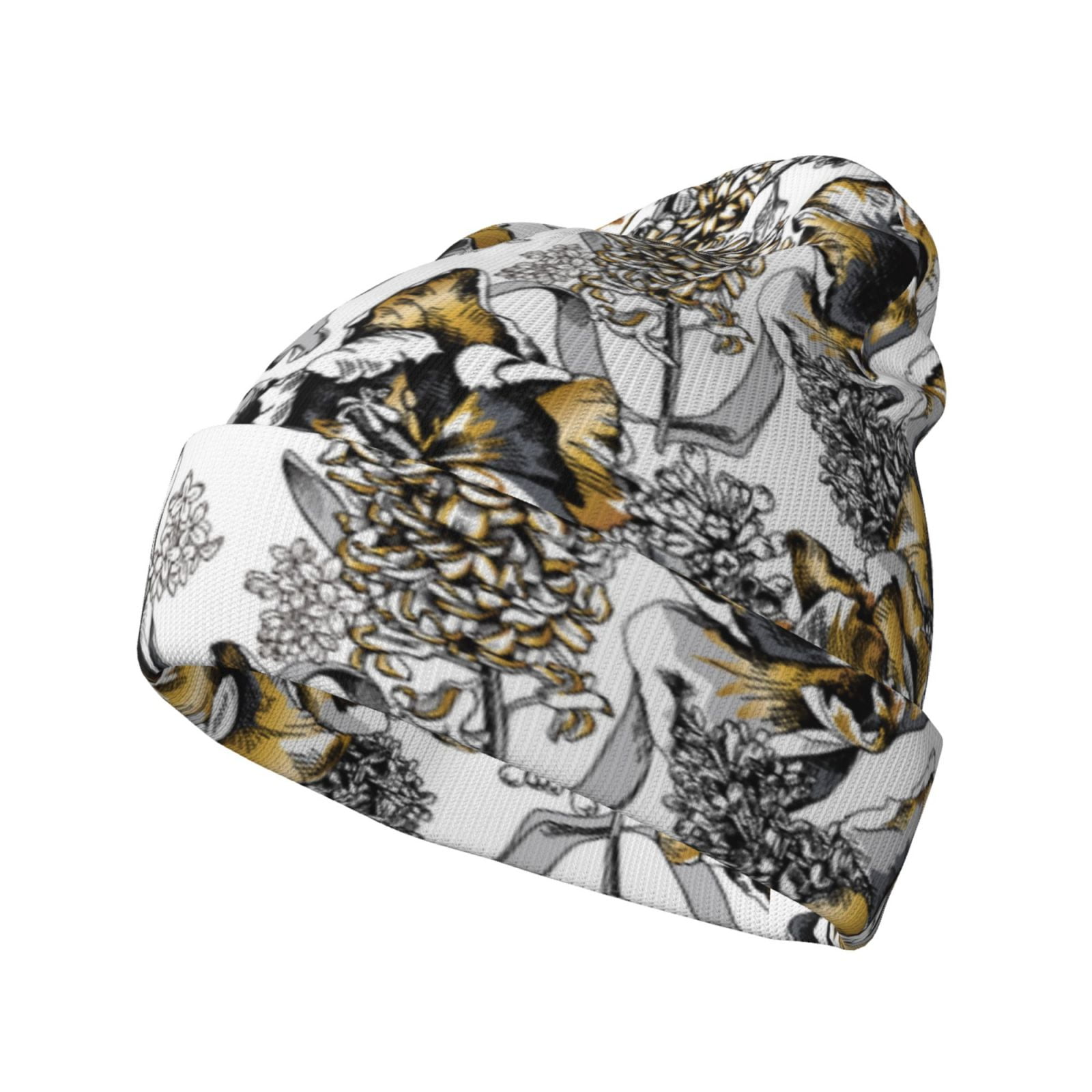 Disketp Tulips Flowers Winter Beanie for Men Women Beanie Knit Hat ...