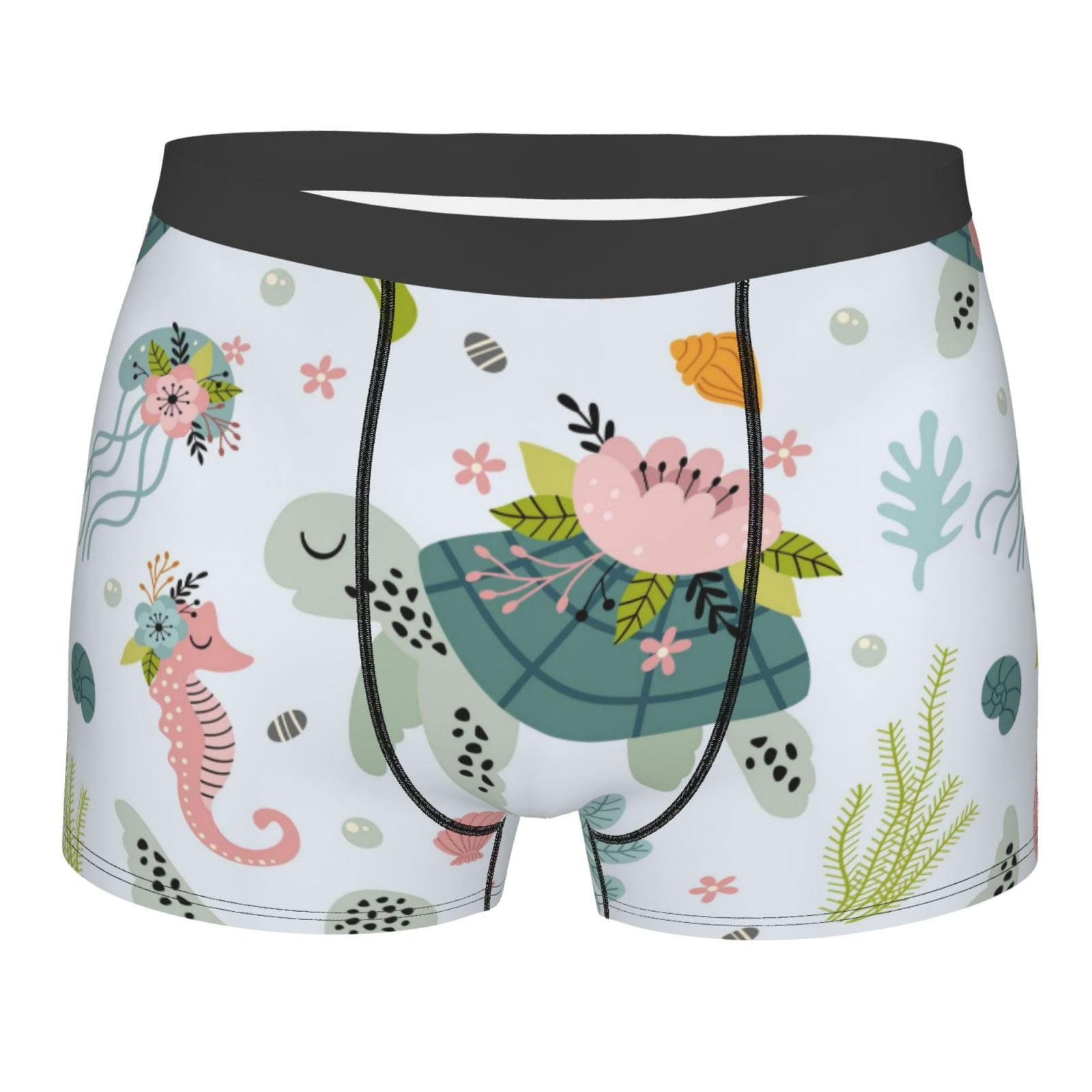 Disketp Turtle And Sea Life Men'S Boxer Briefs,Soft And Breathable ...