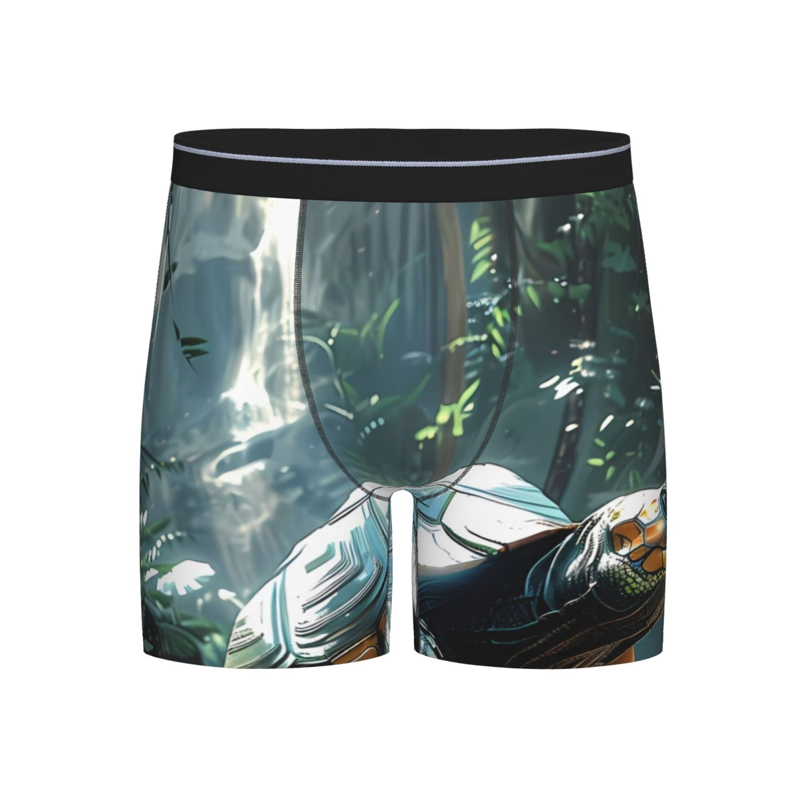 Disketp Turtle In Jungle Waterfall Men's Boxer Briefs Men’s Underwear ...