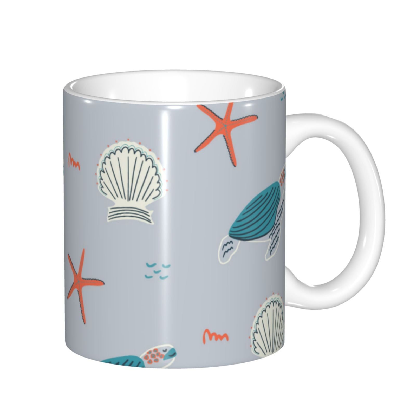 Disketp Turtles And Shells Large Coffee Mug with Handle Tea Cup Novelty ...
