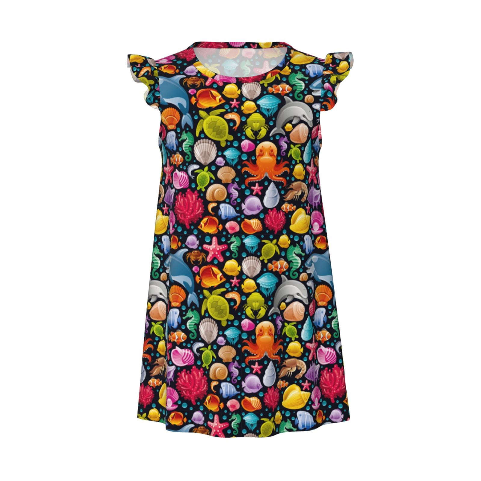 Disketp Underwater Diving Animals Print Girls Nightgowns 3-10 Years ...