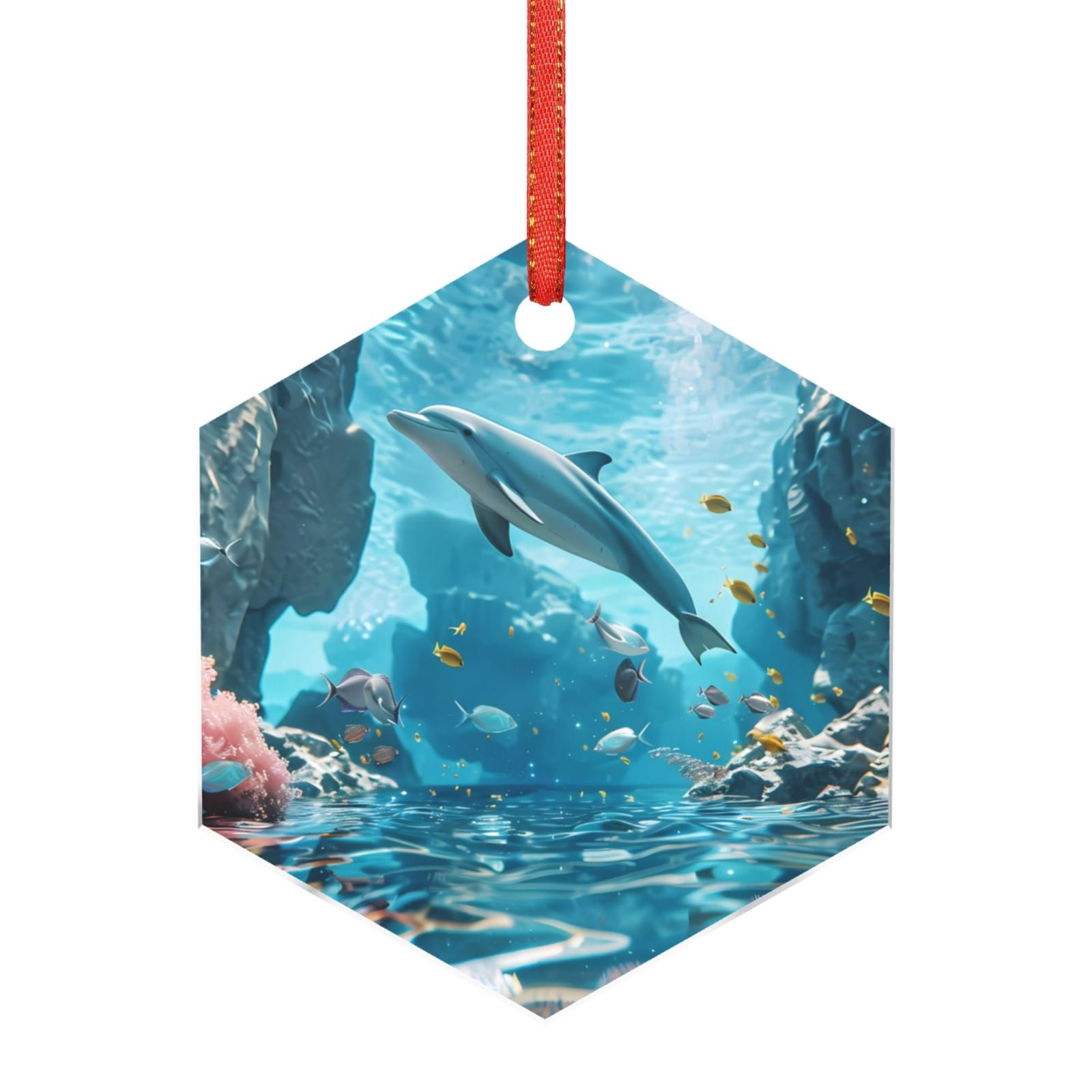 Disketp Underwater Dolphin Scene The Christmas Ornaments, Christmas ...