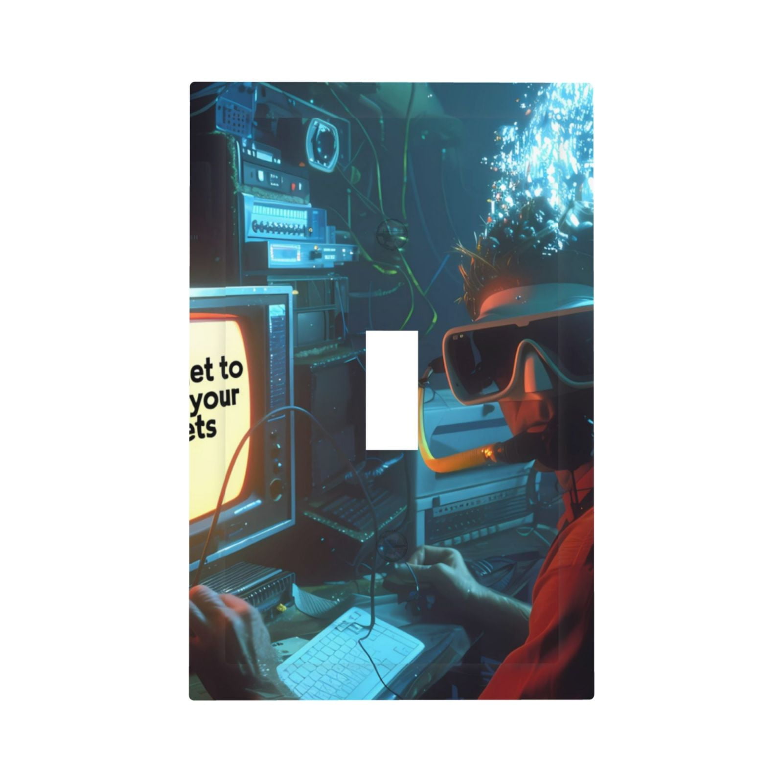 Disketp Underwater Office Diver Decorative Light Switch or Outlet Wall ...
