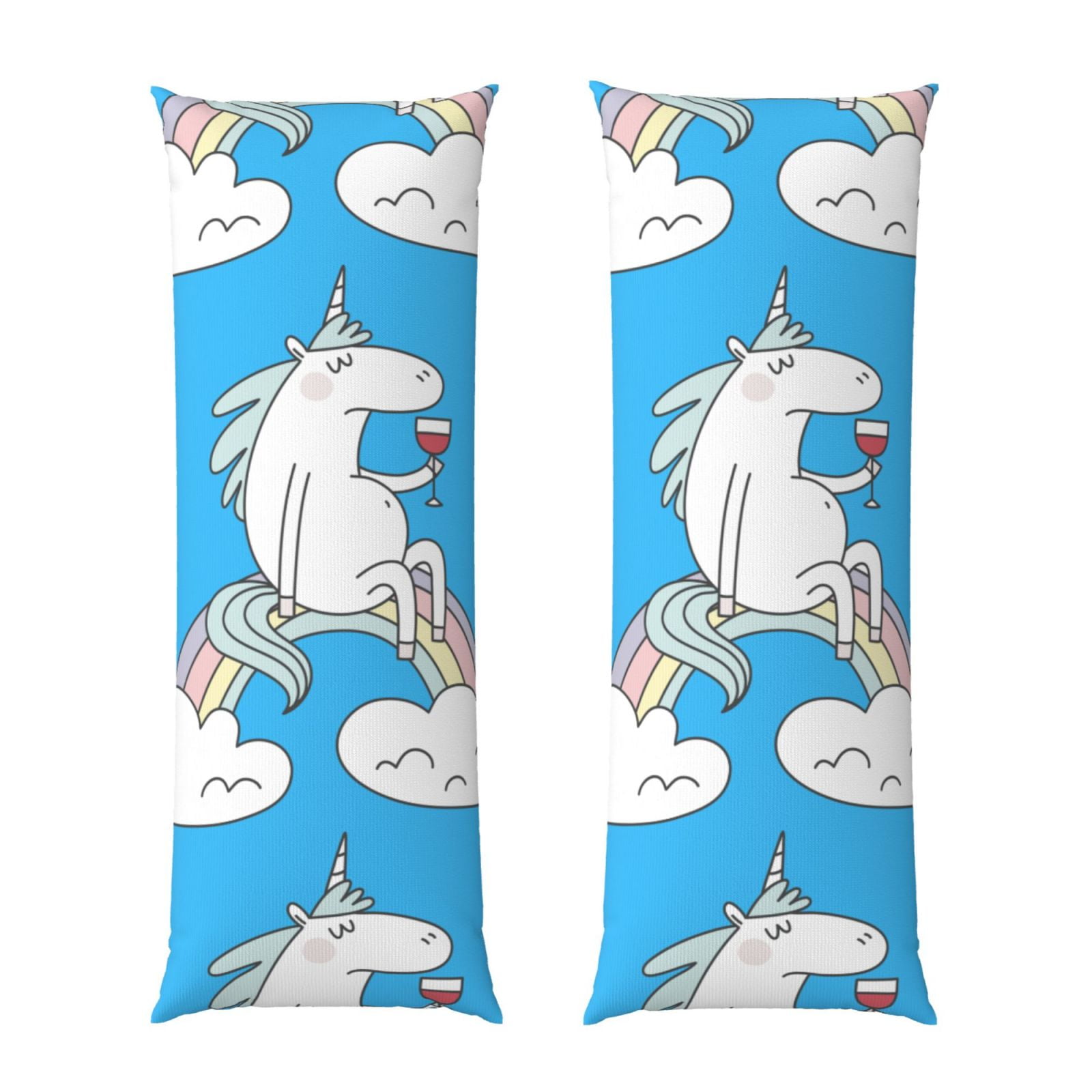 Disketp Unicorn and Wine Print Body Pillow Cover - Super Soft 20x54 ...