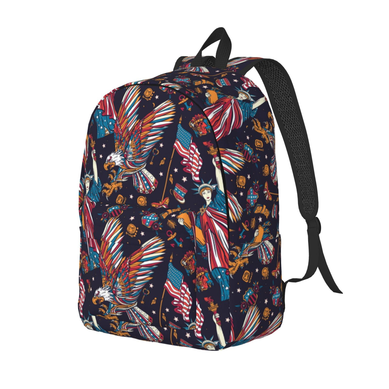 Disketp United States Of America Canvas Backpack Lightweight Travel ...