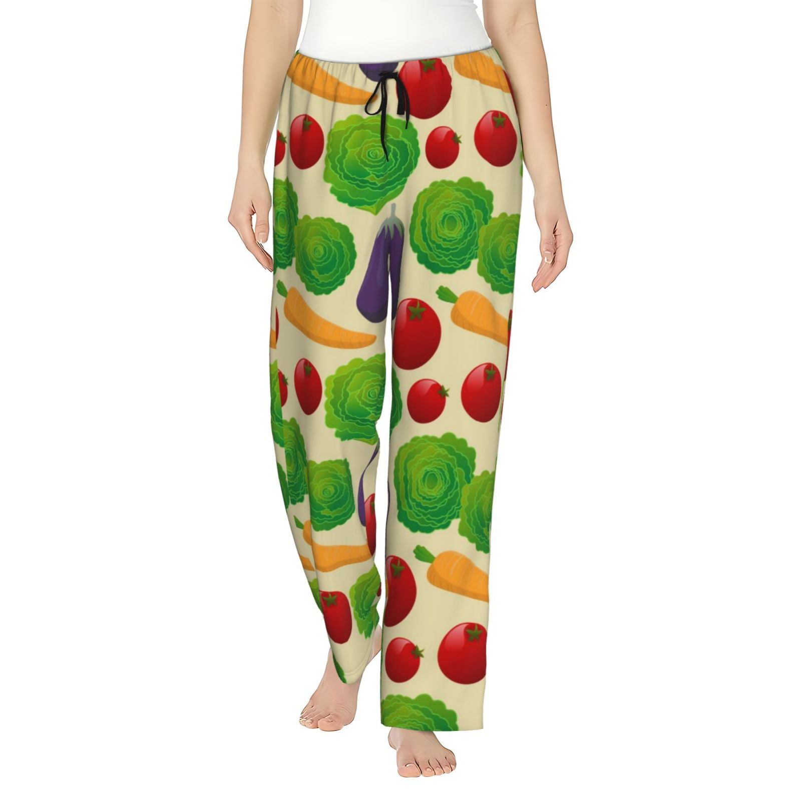 Disketp Vegetable Print Women'S Comfy Pajama Pants Casual Drawstring ...