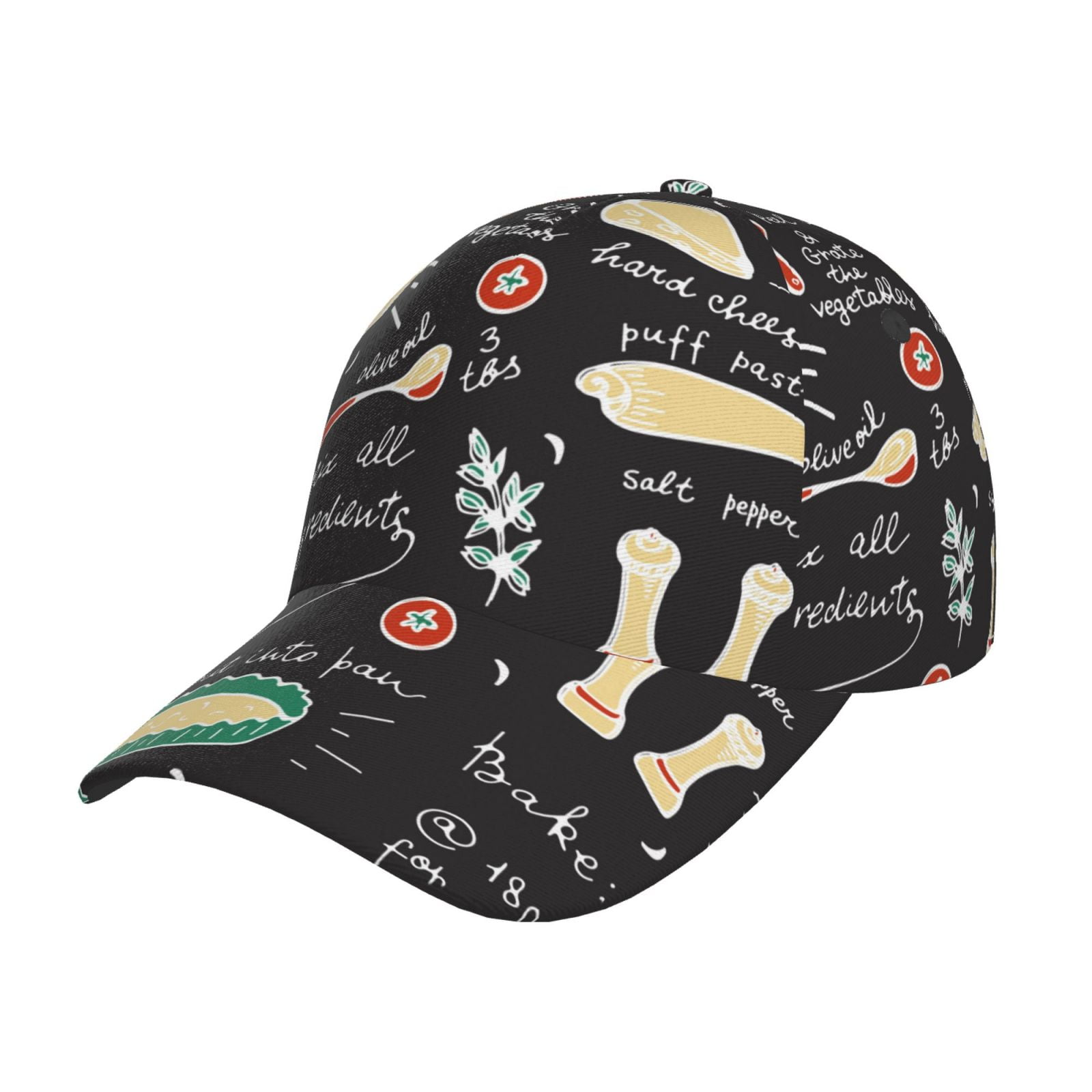 Disketp Vegetable Quiche Print Baseball Caps For Outdoor Sports Fashion ...
