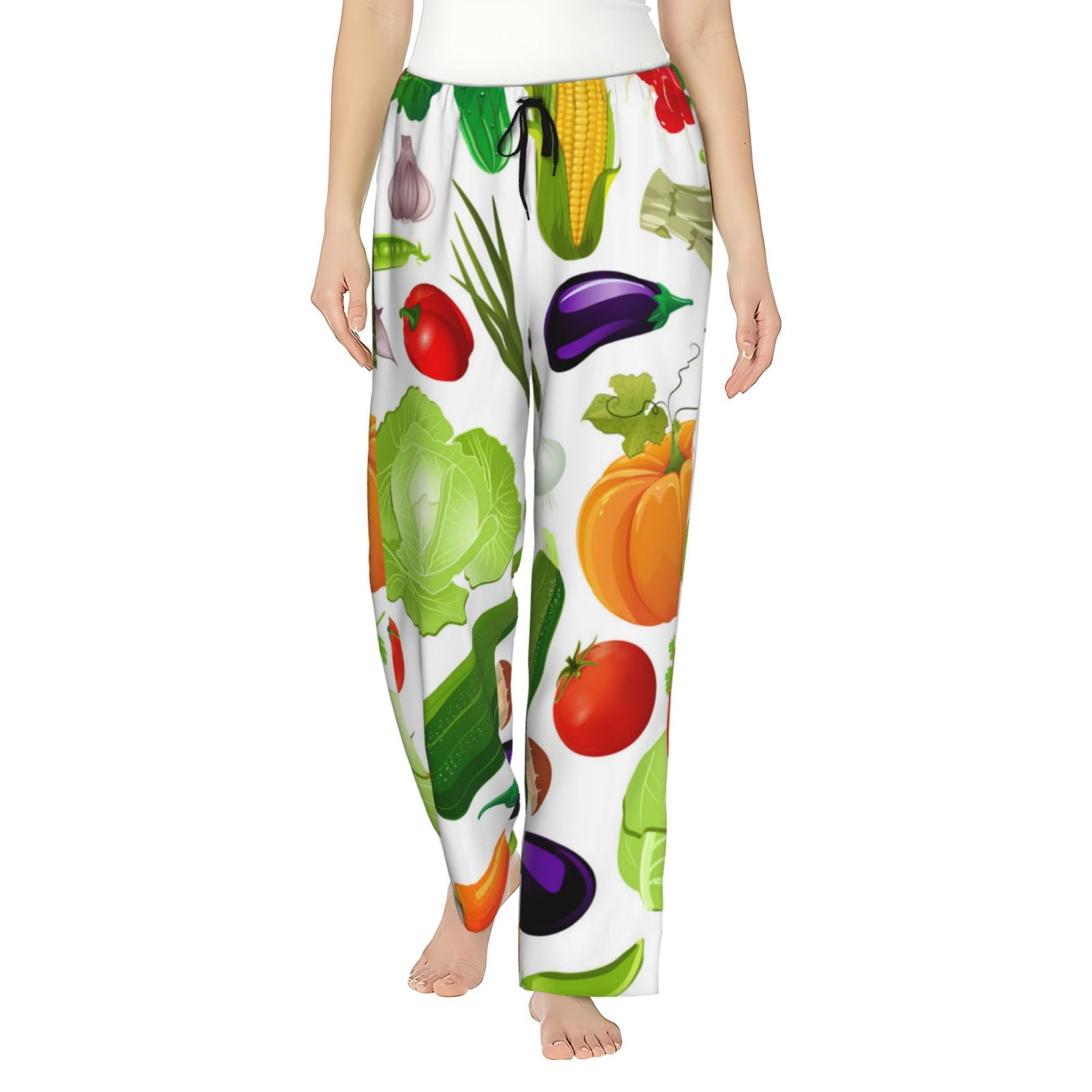 Disketp Vegetables2 Print Women'S Comfy Pajama Pants Casual Drawstring ...