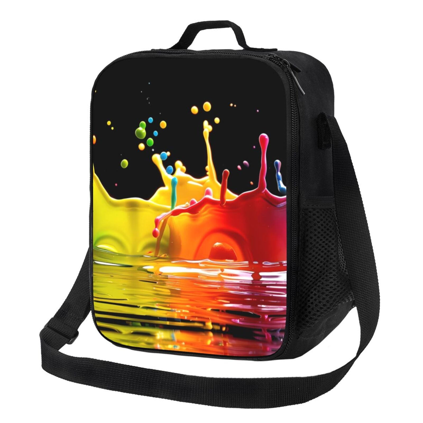 Disketp Vibrant Color Splash Insulated Lunch Bag Lunch Box - Lunch Bag ...