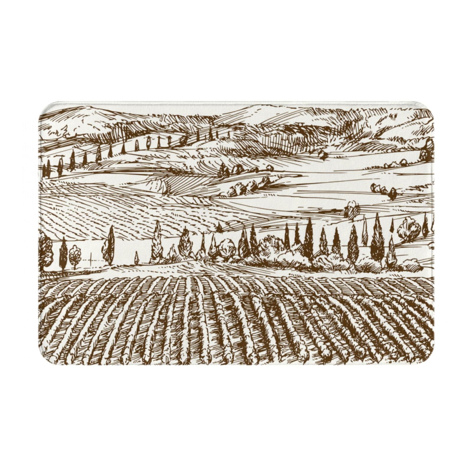 Disketp Vineyard Landscape 1 Mat For Front Door Outside - Doormat ...