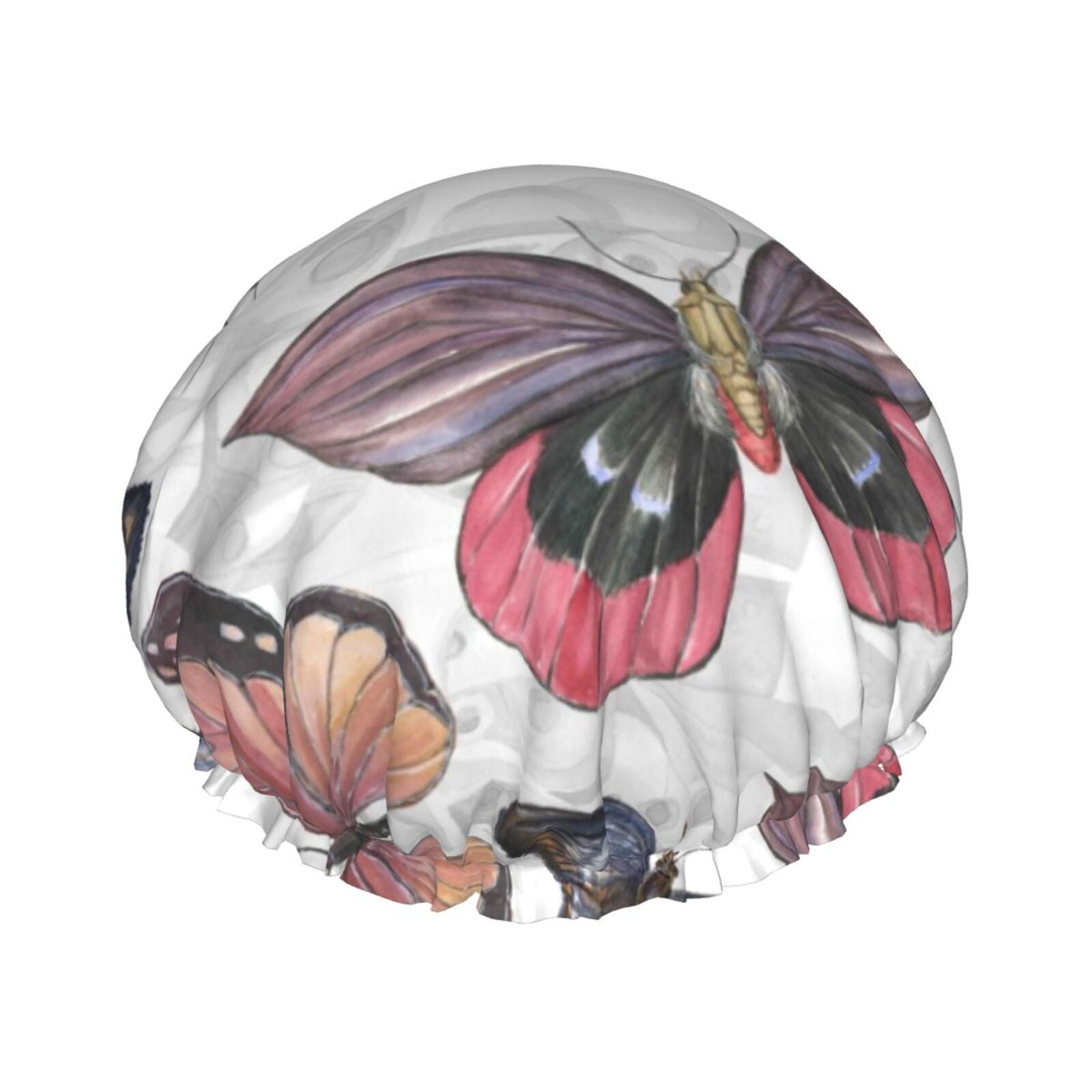 Disketp Vintage Butterflies Shower Caps,Reusable Shower Cap For Women ...