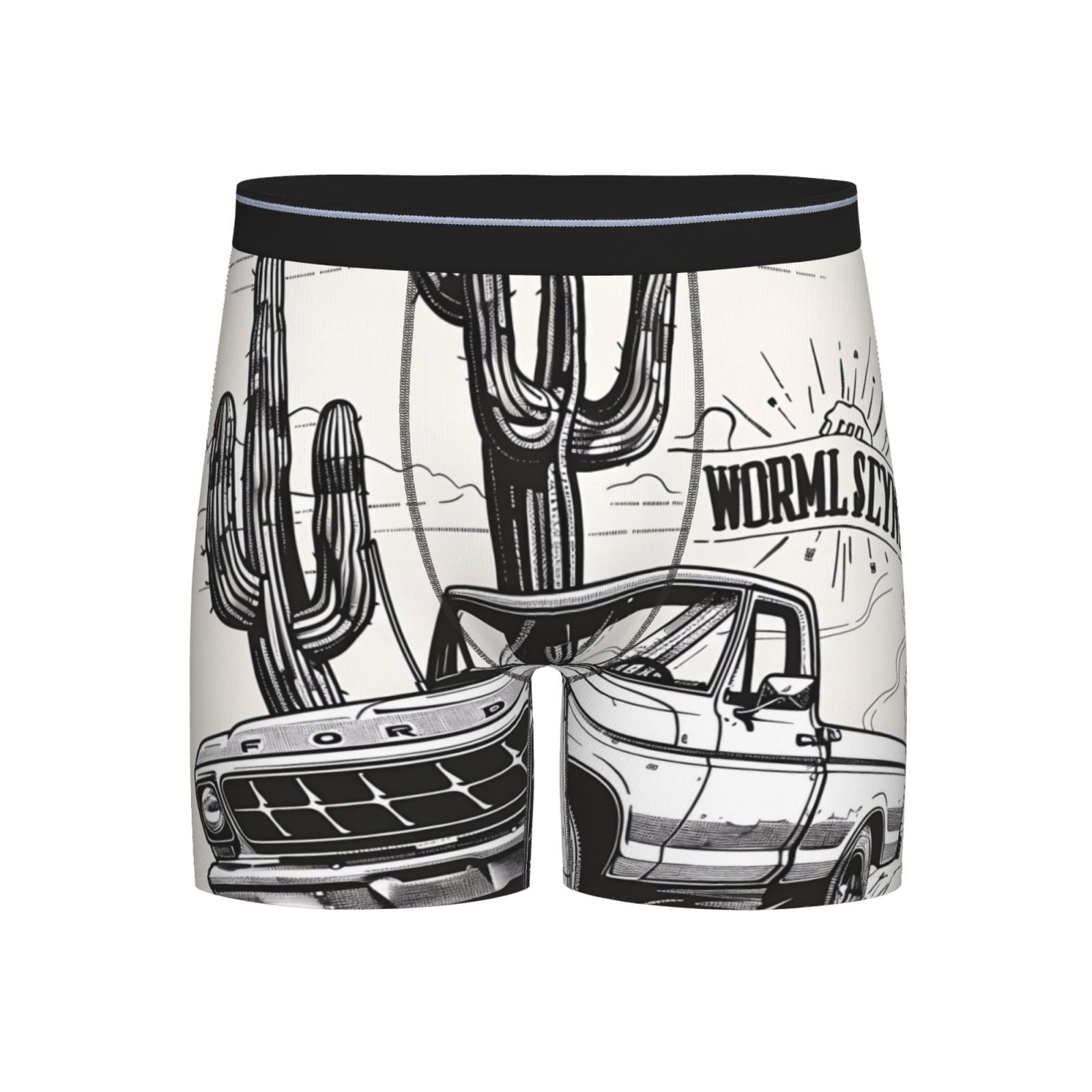 Disketp Vintage Cactus Pickup Men's Boxer Briefs Men’s Underwear Boxer ...