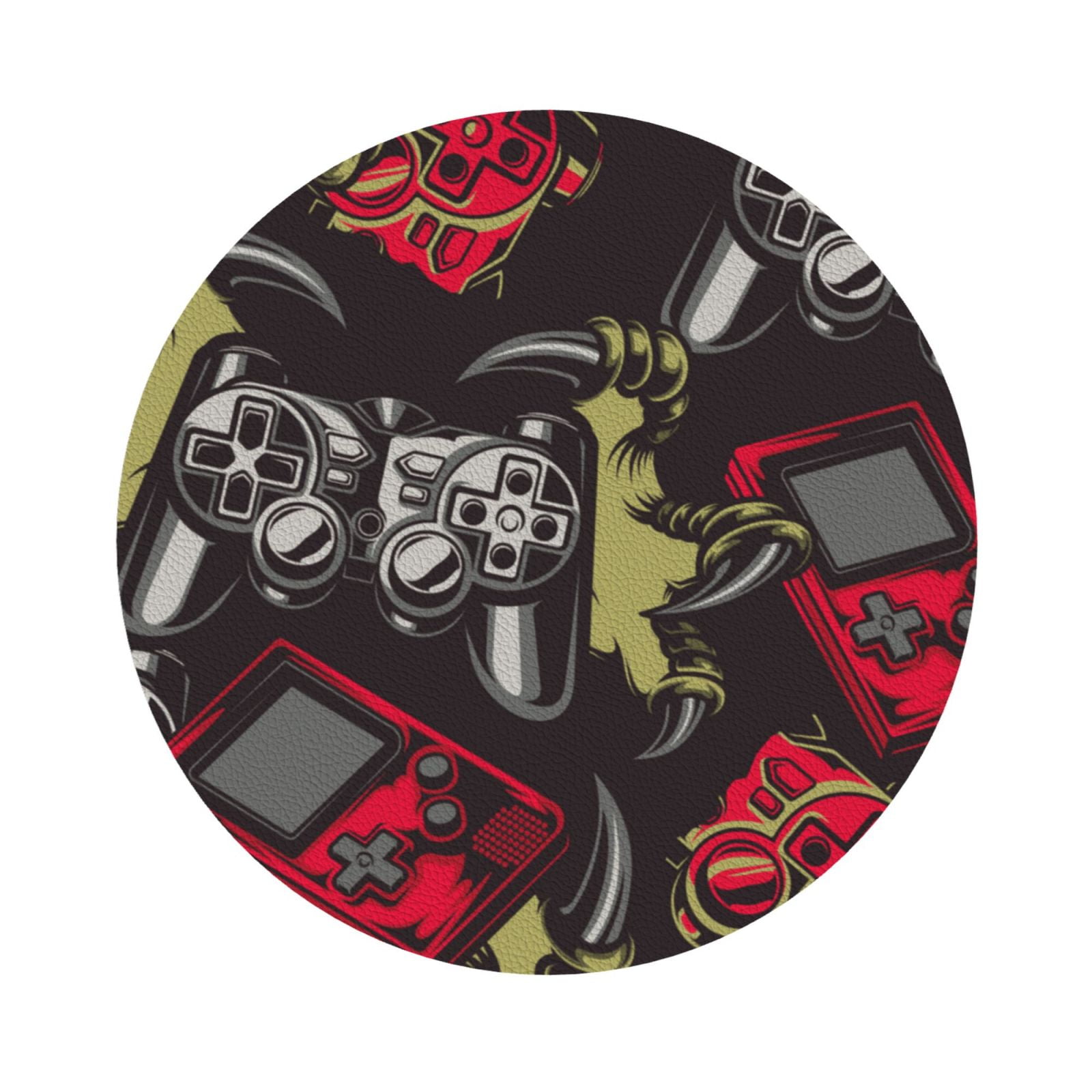 Disketp Vintage Gaming Funny Coasters,4 Pcs Leather Coasters With ...