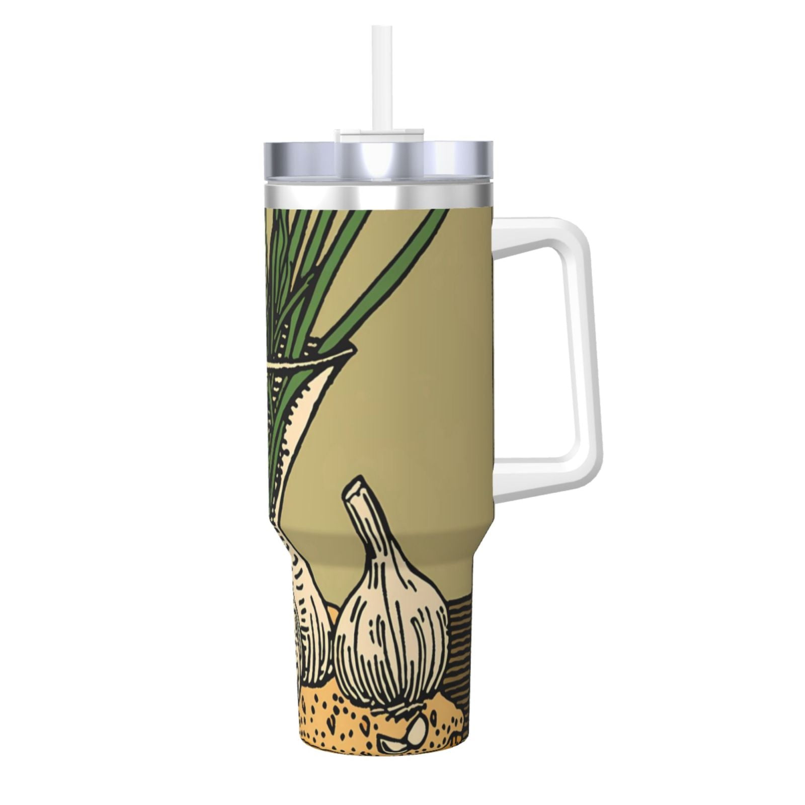 Disketp Vintage Garlic Bread Illustration for 40 OZ Stainless Steel ...