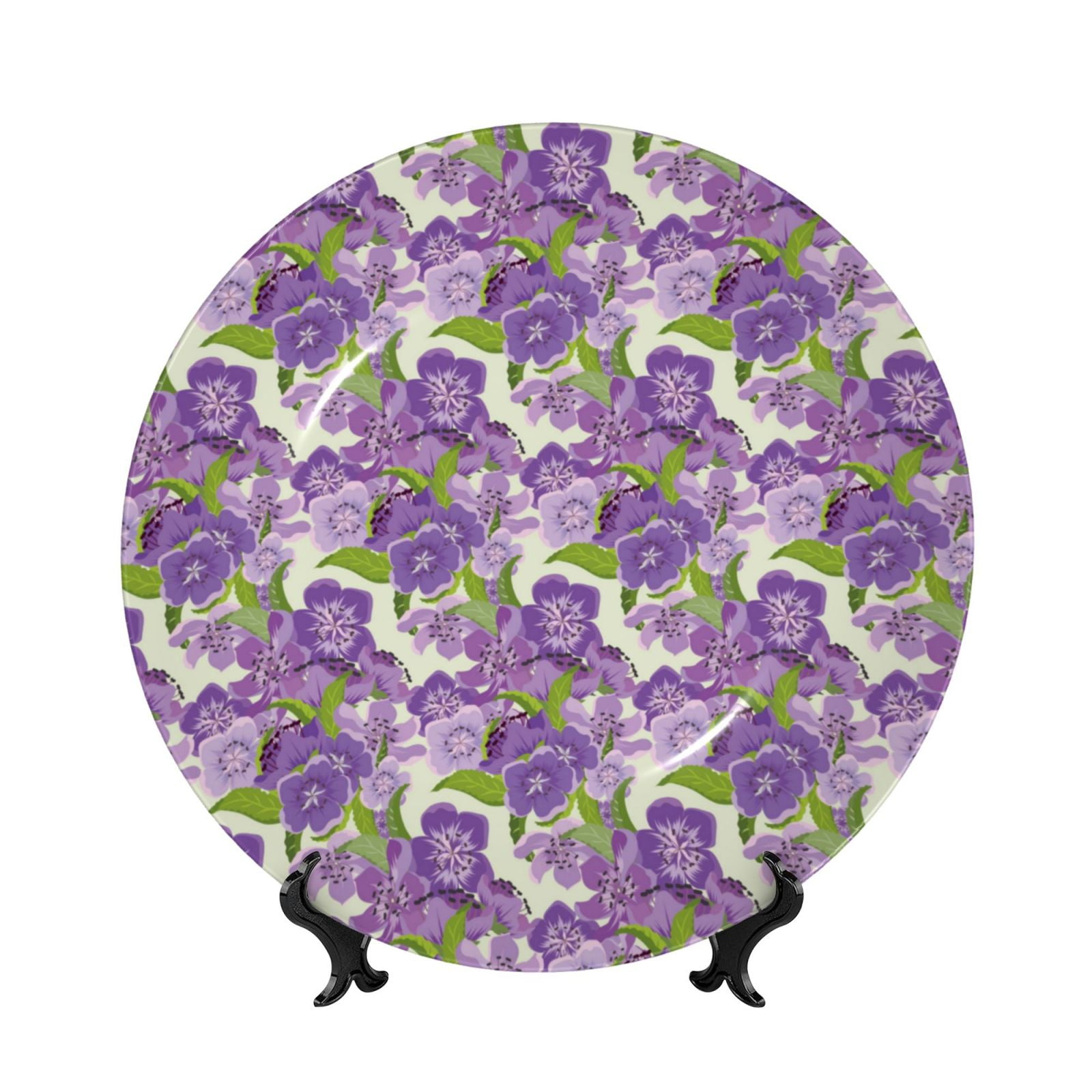 Disketp Violets Flowers Ceramic Plate Dinner Plates Bone China ...