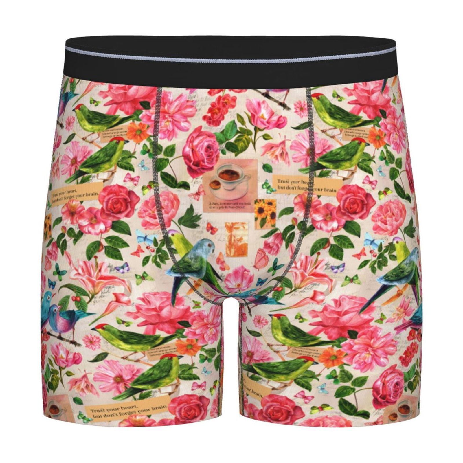 Disketp Watercolor Birds Men's Boxer Briefs Men’s Underwear Boxer ...