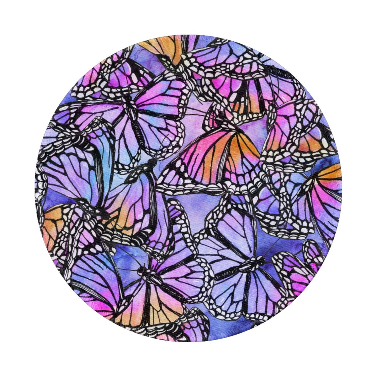 Disketp Watercolor Butterflies Small Mouse Pad 7.9x7.9 Inches,Washable ...