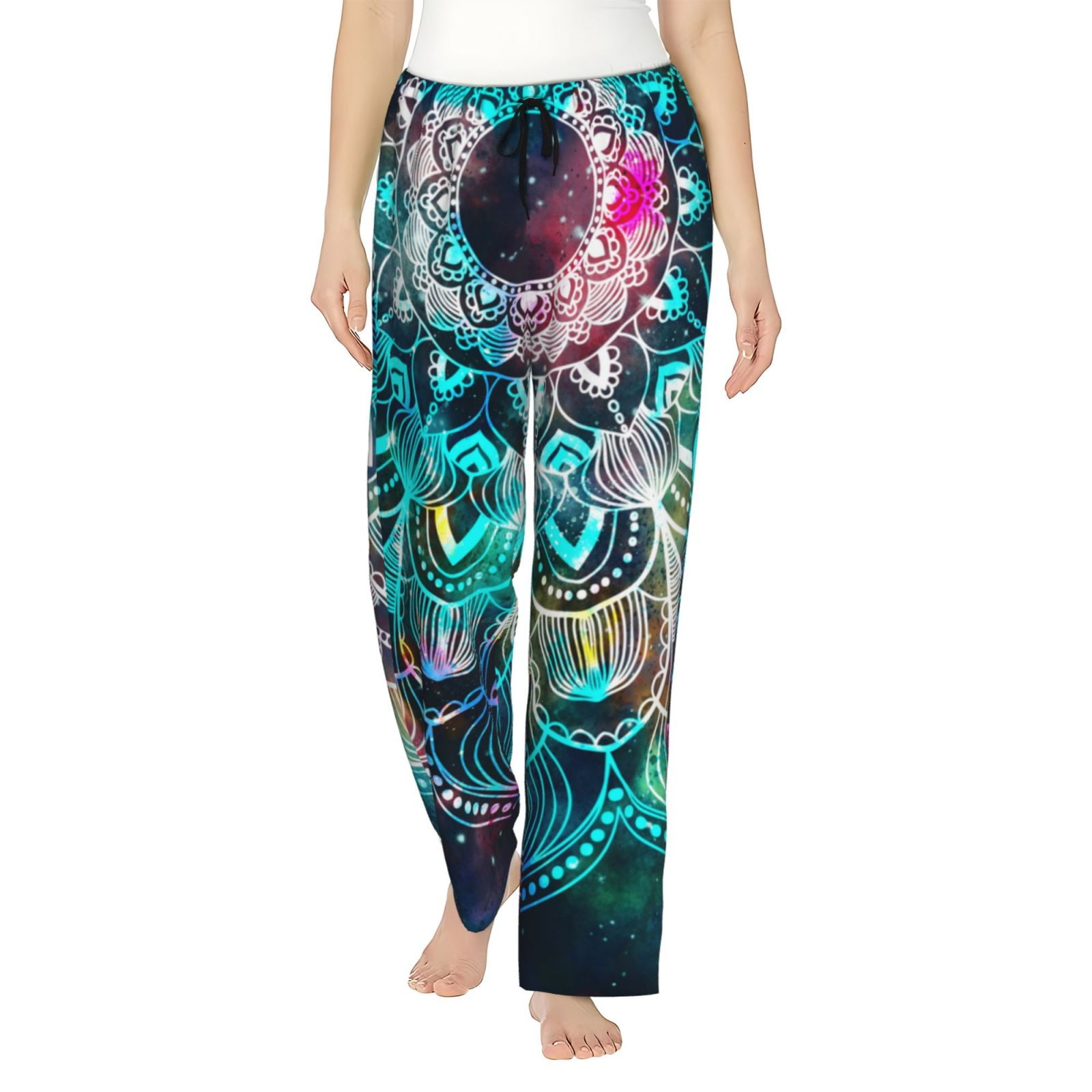 Disketp Watercolor Mandala Print Women'S Comfy Pajama Pants Casual ...