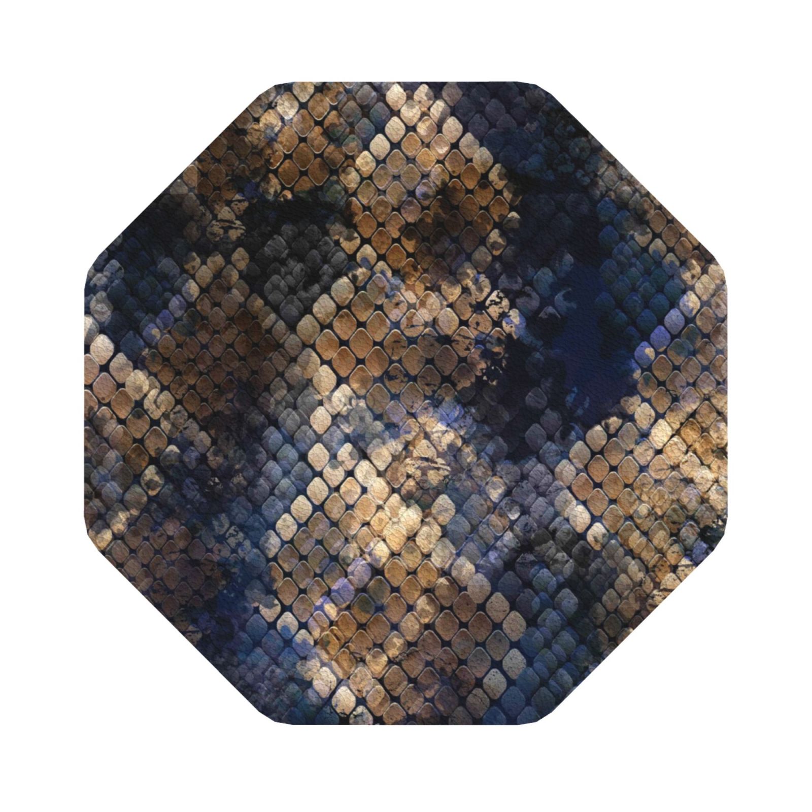 Disketp Watercolor Snake Skin Funny Coasters,4 Pcs Leather Coasters ...