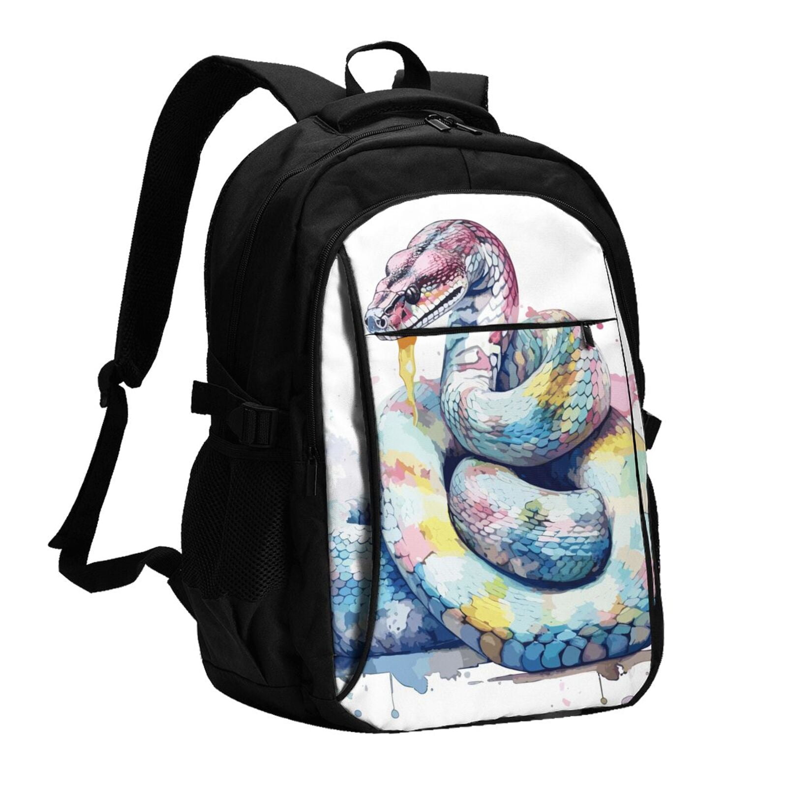 Disketp Watercolor Snake Travel Laptop Backpack, Laptops Backpack with ...