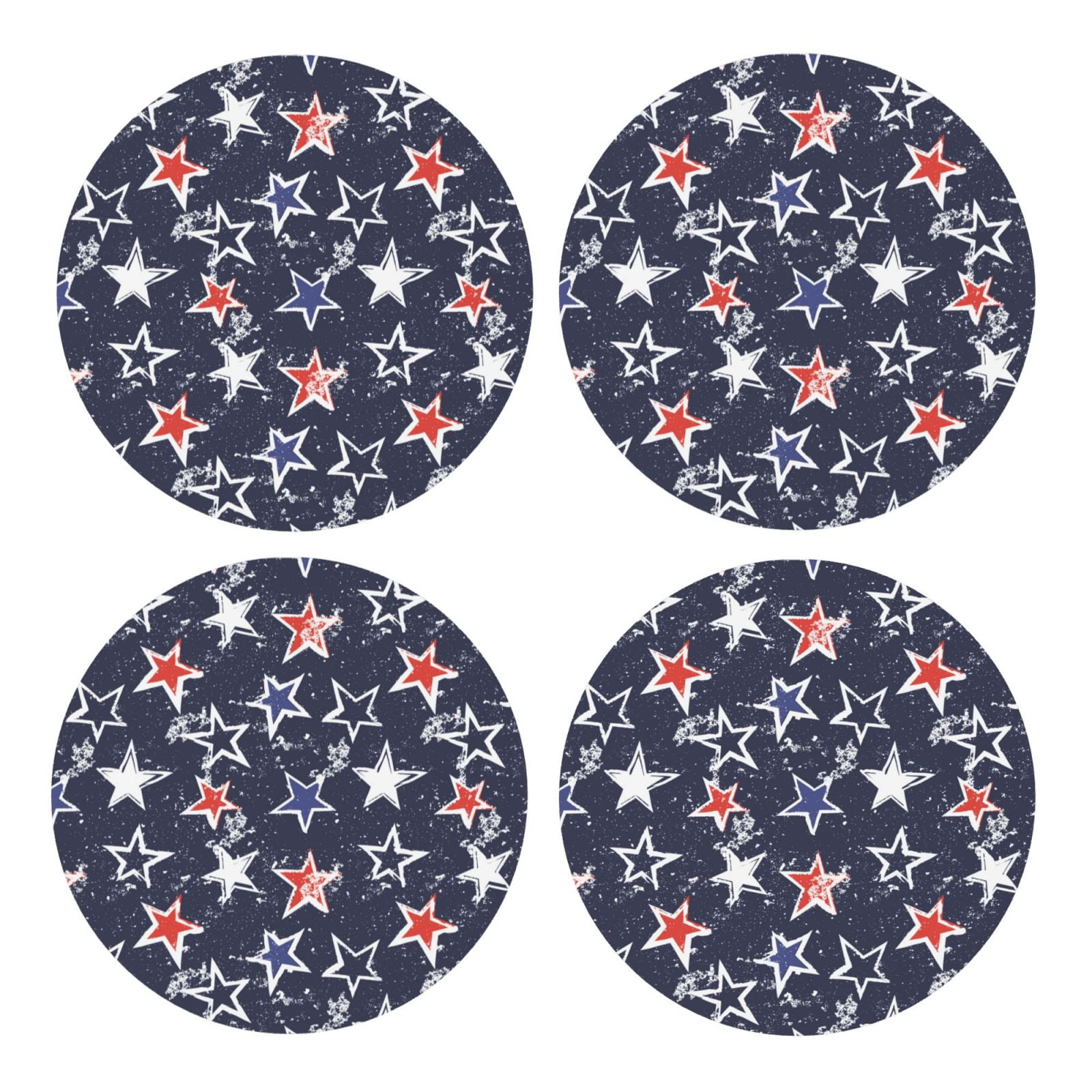 Disketp Watercolor Stars MDF Cork Coaster 4 Pcs - Absorbent Beverage ...