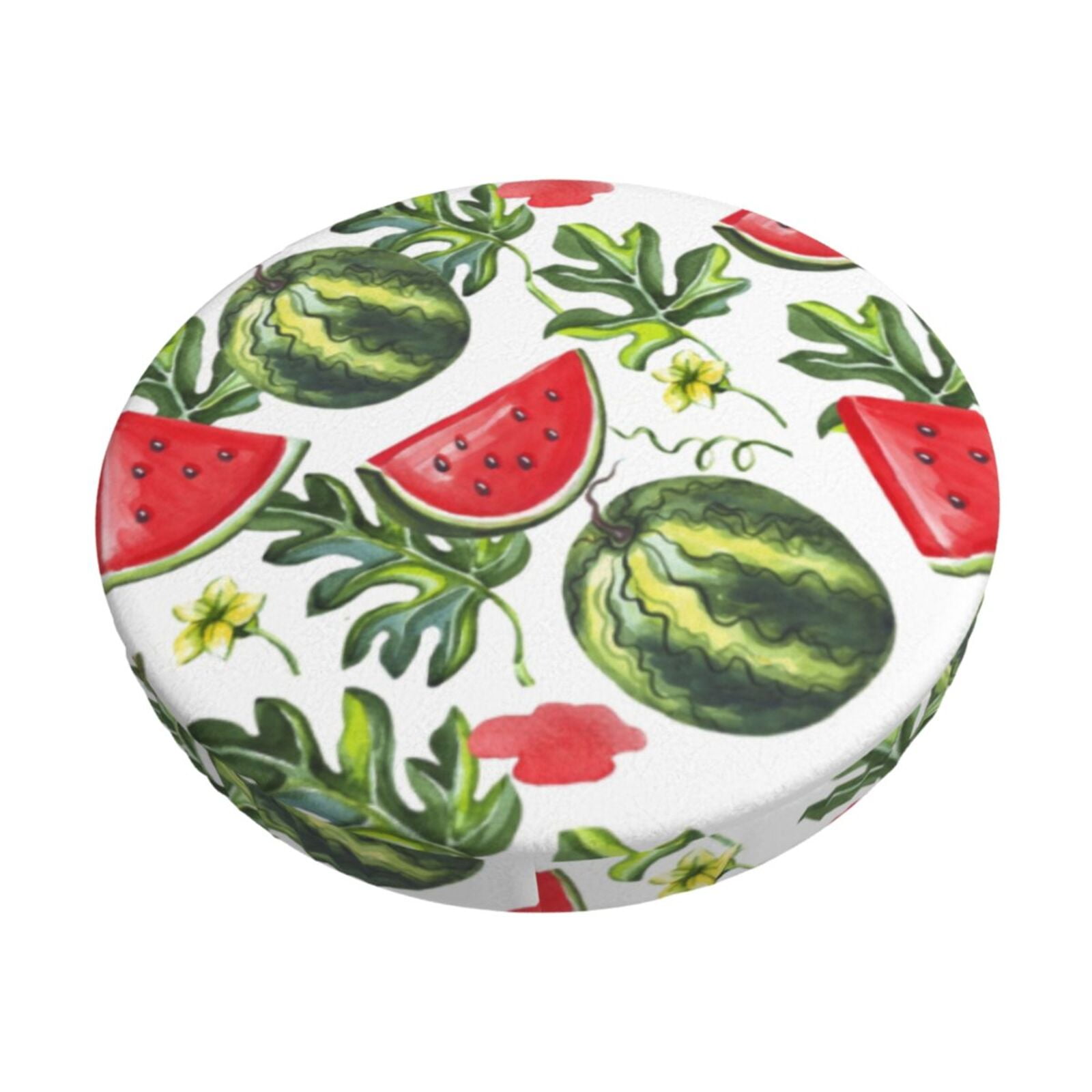 Disketp Watermelons Stool Covers Round, Super Soft Round Bar Stool ...
