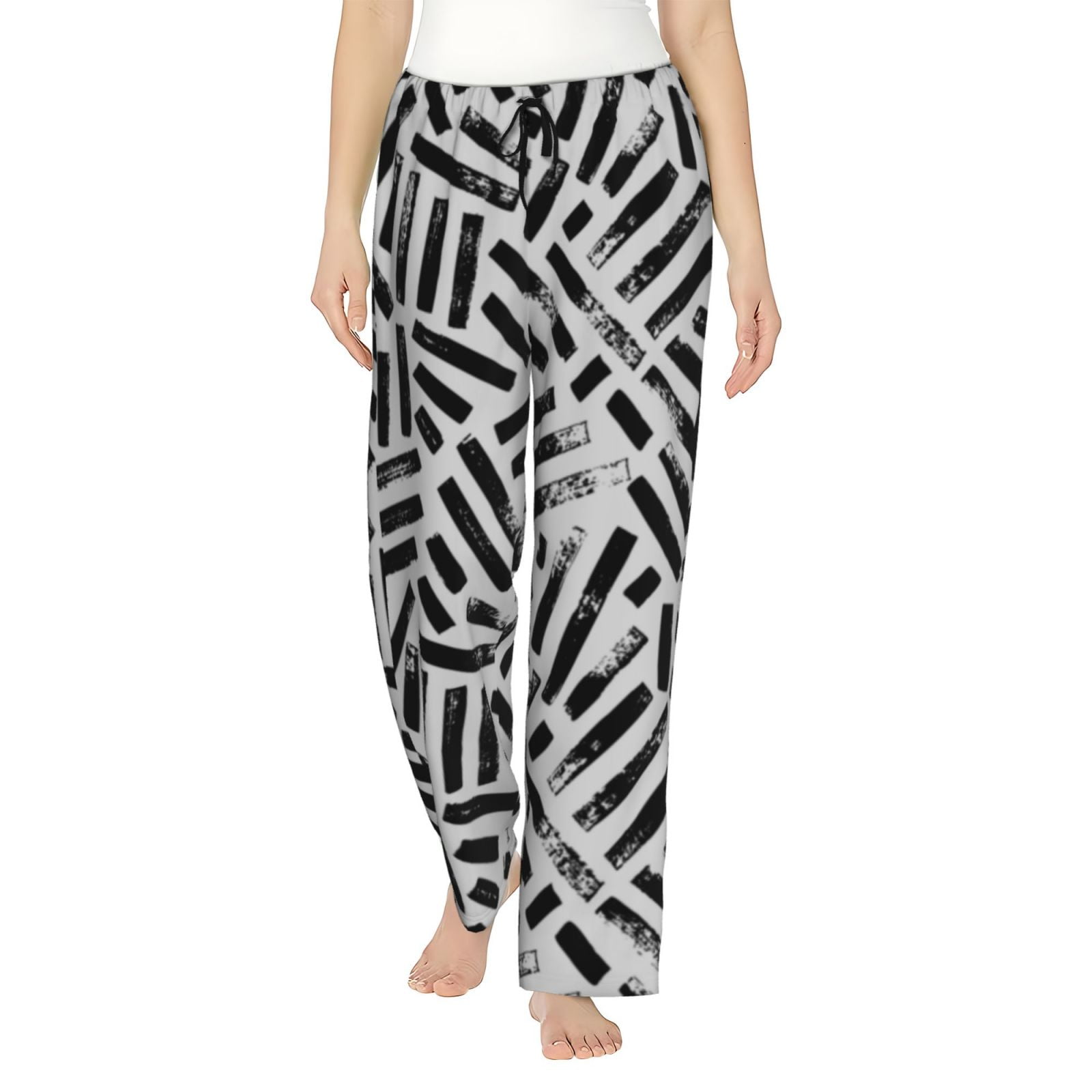 Disketp Weave Geometric Print Women'S Comfy Pajama Pants Casual ...