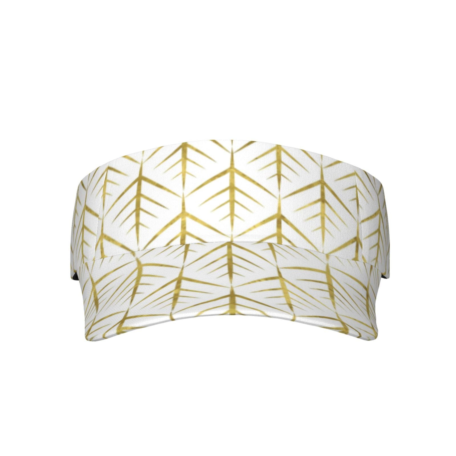 Disketp White And Gold Geometry Sun Visors for Women Men Unisex Tennis ...