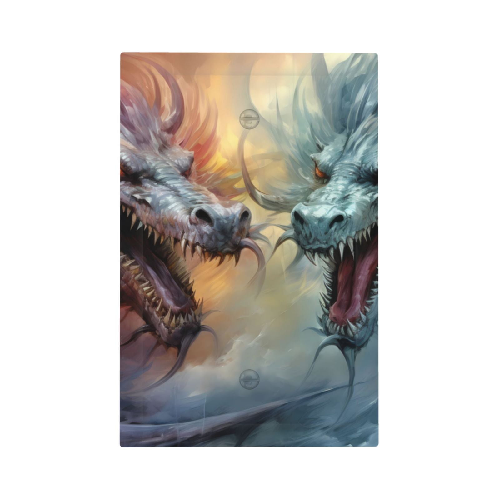 Disketp White And Red Storm Dragon Decorative Light Switch or Outlet ...