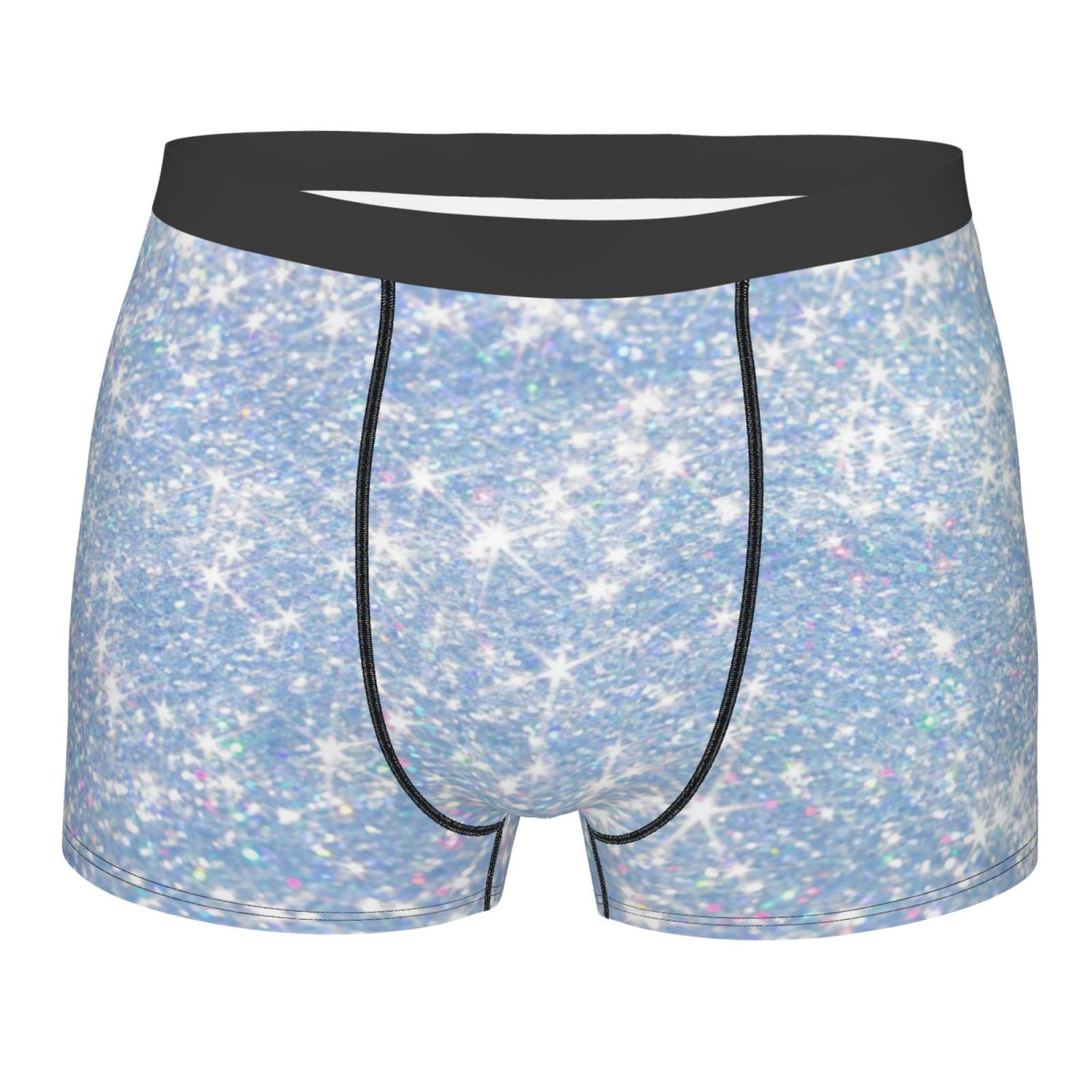 Disketp White Bule Glitter Men'S Boxer Briefs,Soft And Breathable ...