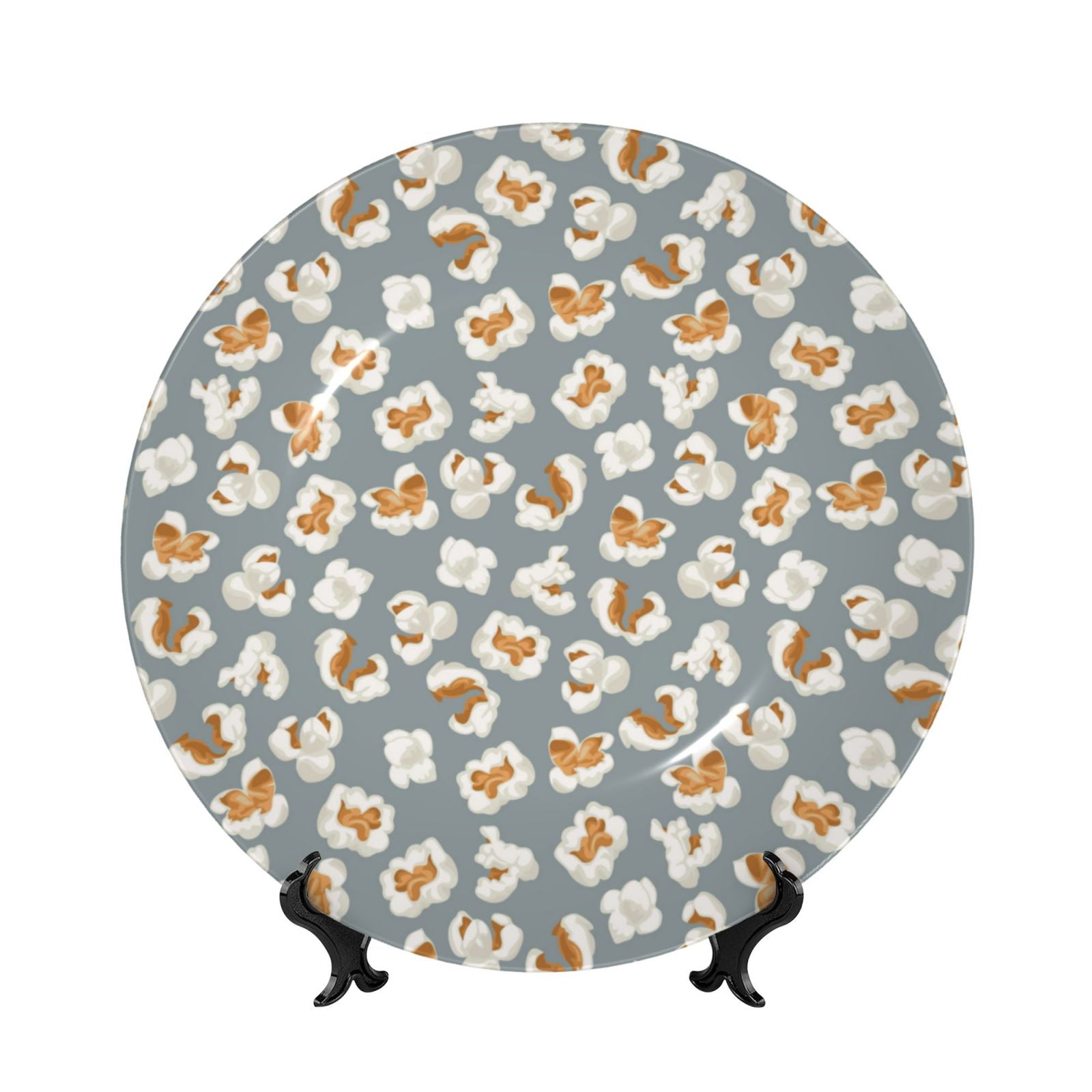 Disketp White Popcorn Ceramic Plate Dinner Plates Bone China Decorative ...