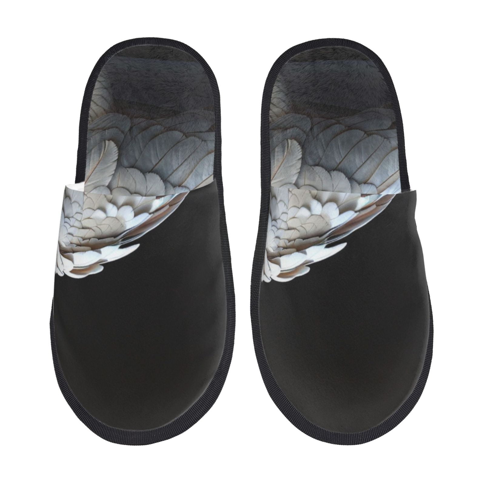 Disketp White Red Cockatoo Fuzzy House Memory Foam Slippers, Furry Fur ...