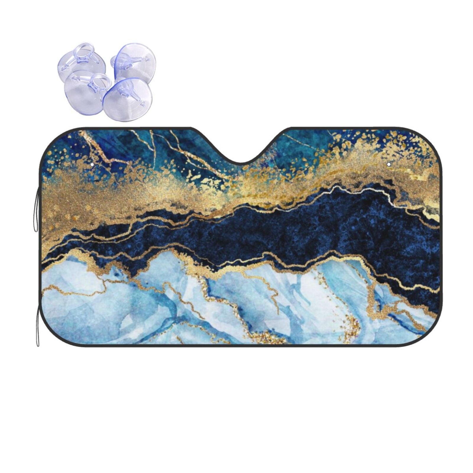 Disketp Windshield Sun Shade, Car Sun Shade For Front Window Blue ...