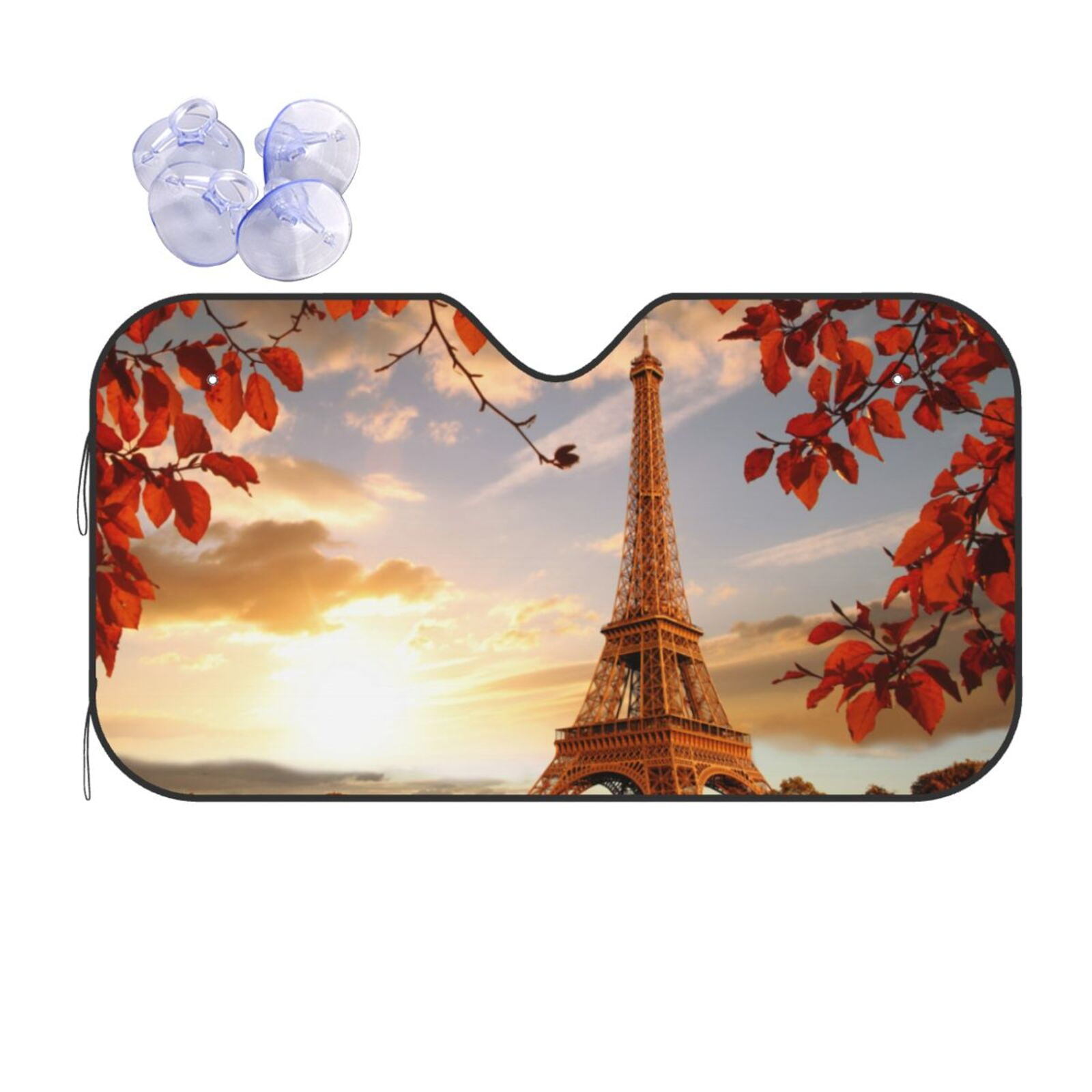 Disketp Windshield Sun Shade, Car Sun Shade For Front Window Eiffel ...