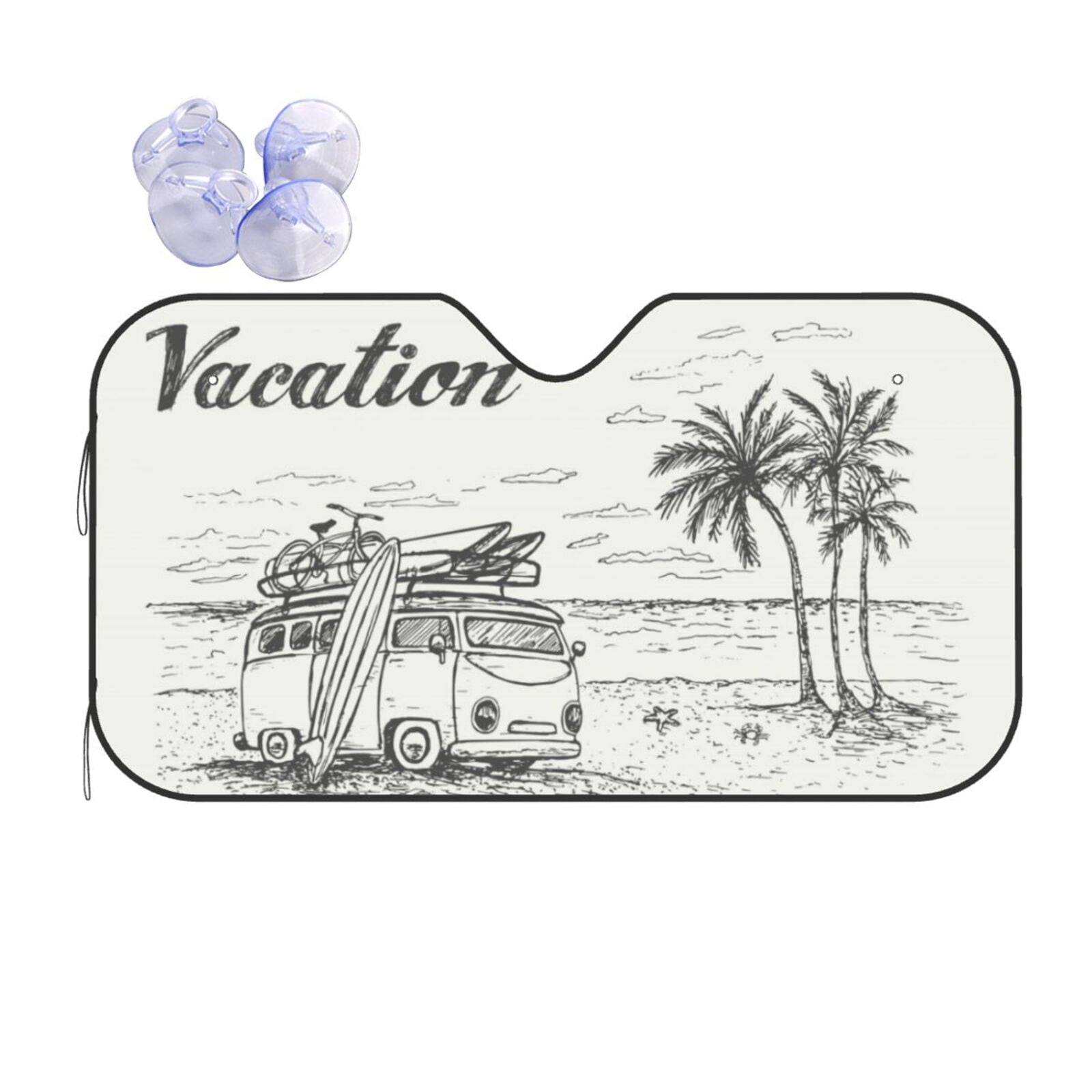 Disketp Windshield Sun Shade, Car Sun Shade For Front Window Summer ...