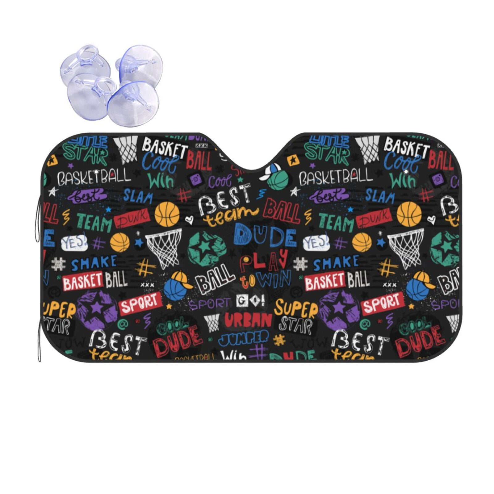 Disketp Windshield Sun Shade, Car Sun Shade For Front Window Basketball ...